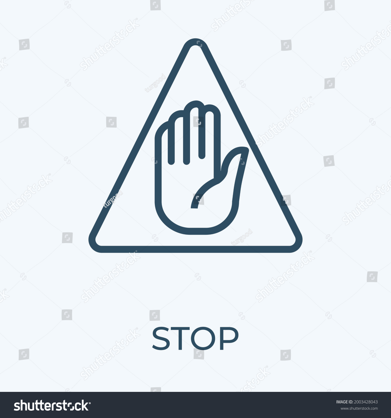 Warning Stop Sign Banner Computer Editable Stock Vector (Royalty Free ...