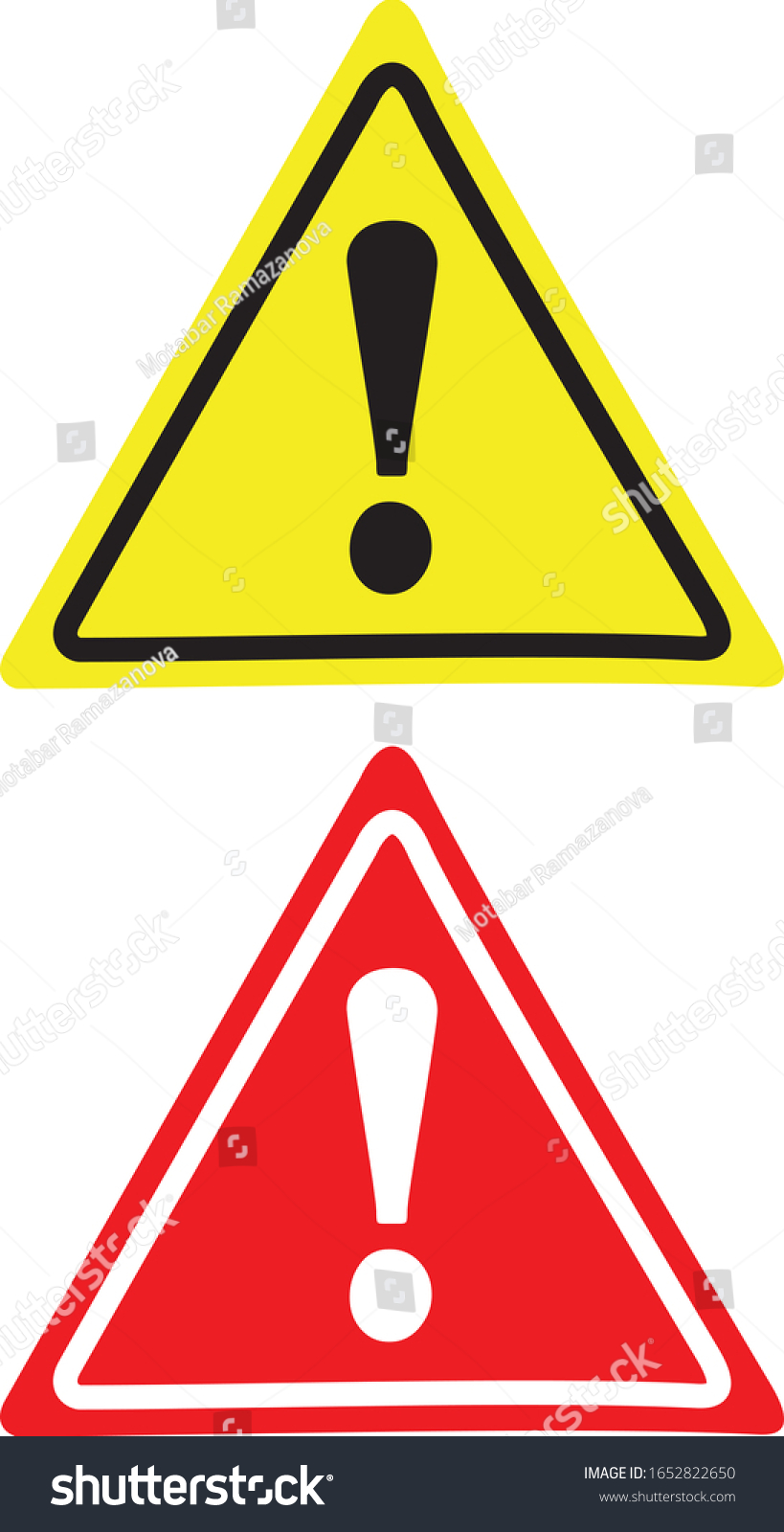 Warning Symbol Sign Vector Stock Vector (Royalty Free) 1652822650