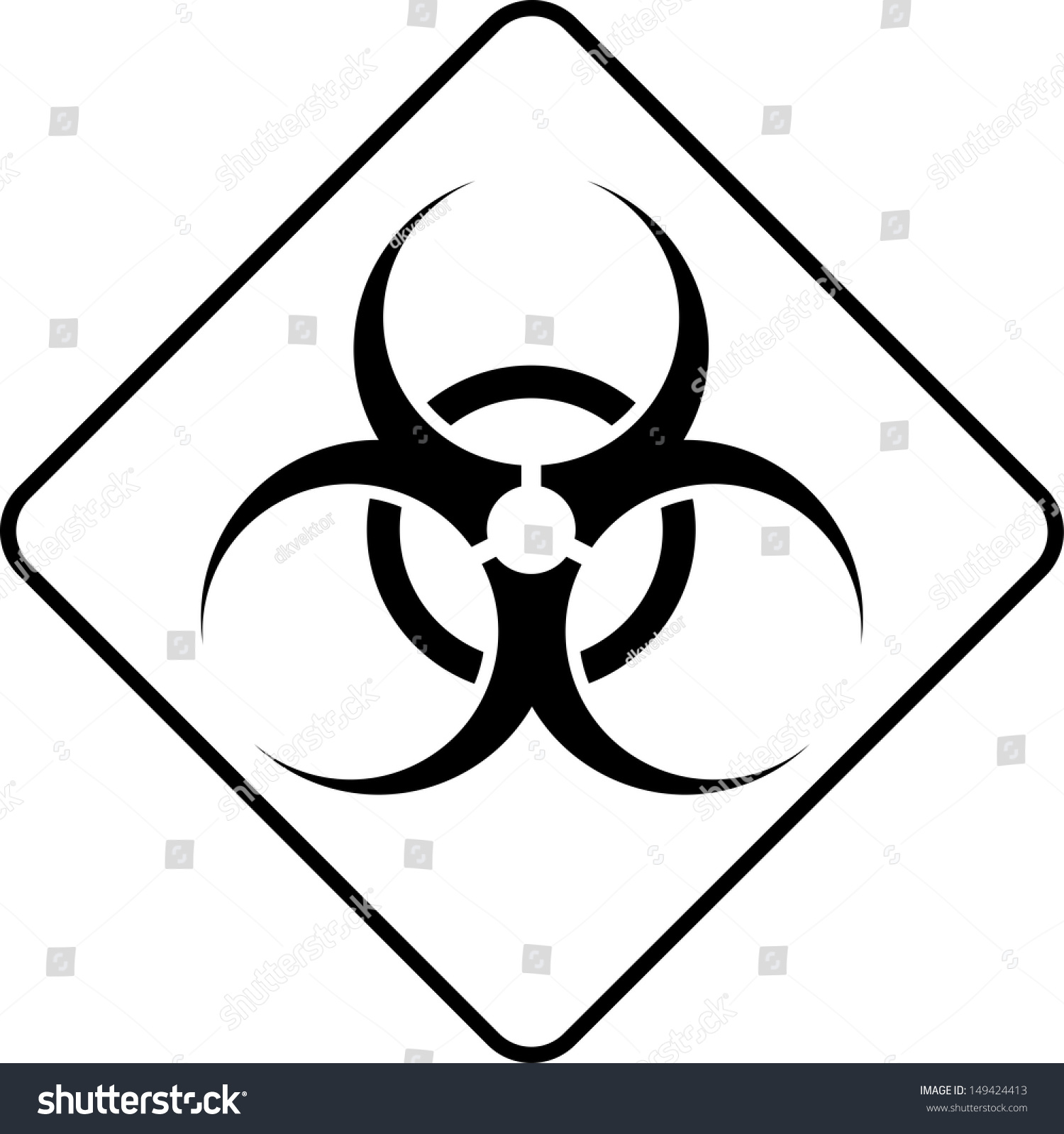 Warning Symbol Biohazard Vector Stock Vector 149424413 - Shutterstock
