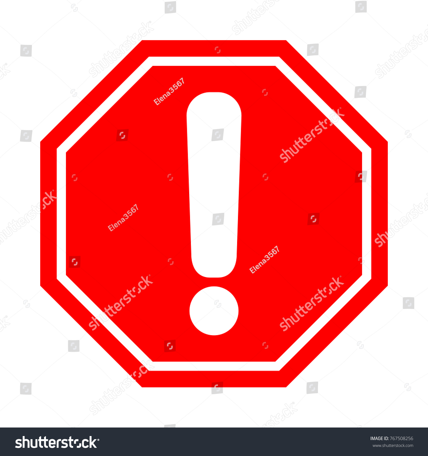 Warning Symbol Icon Stock Vector (Royalty Free) 767508256