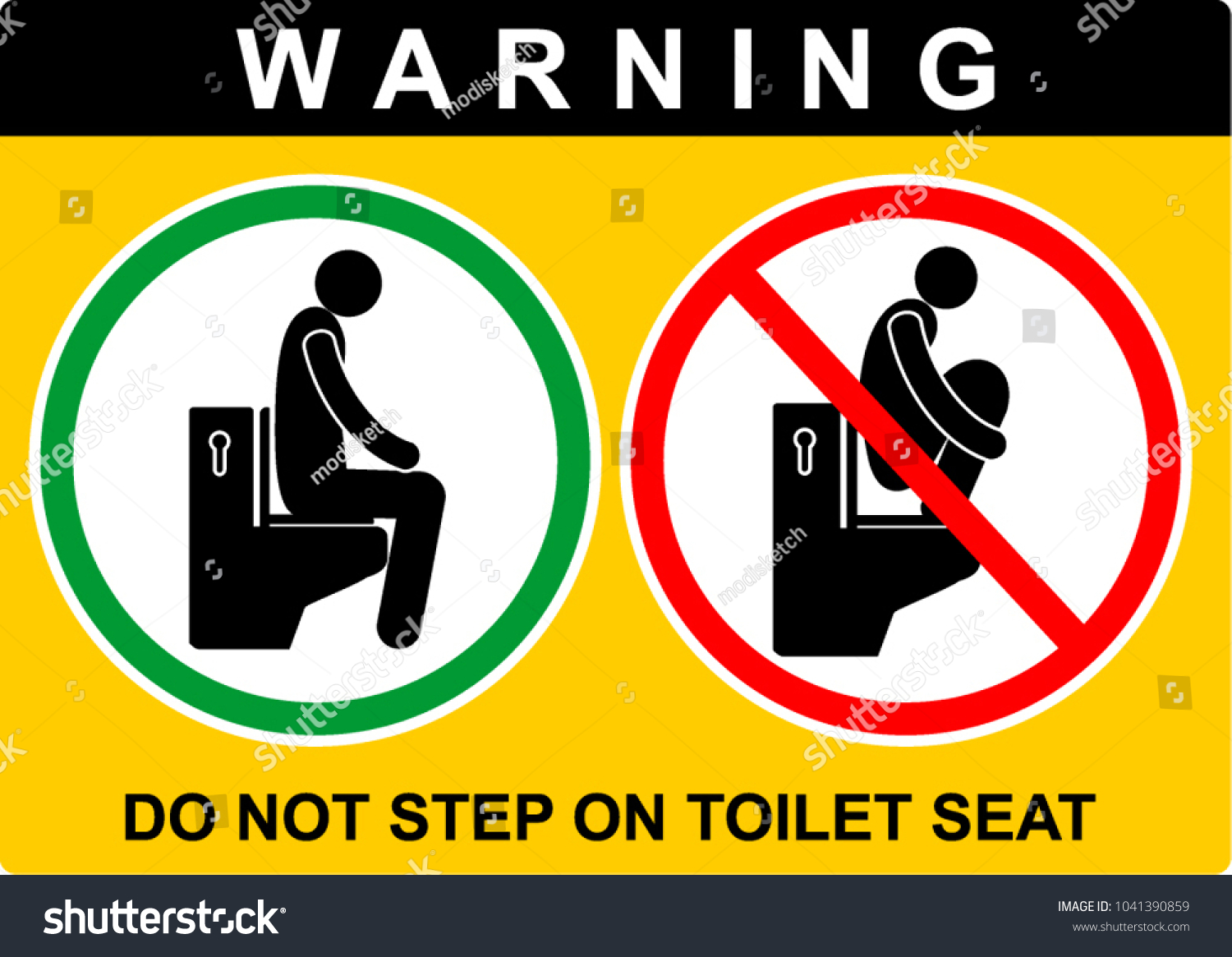 Warning Toilet Vector: เวกเตอร์สต็อก (ปลอดค่าลิขสิทธิ์) 1041390859 ...
