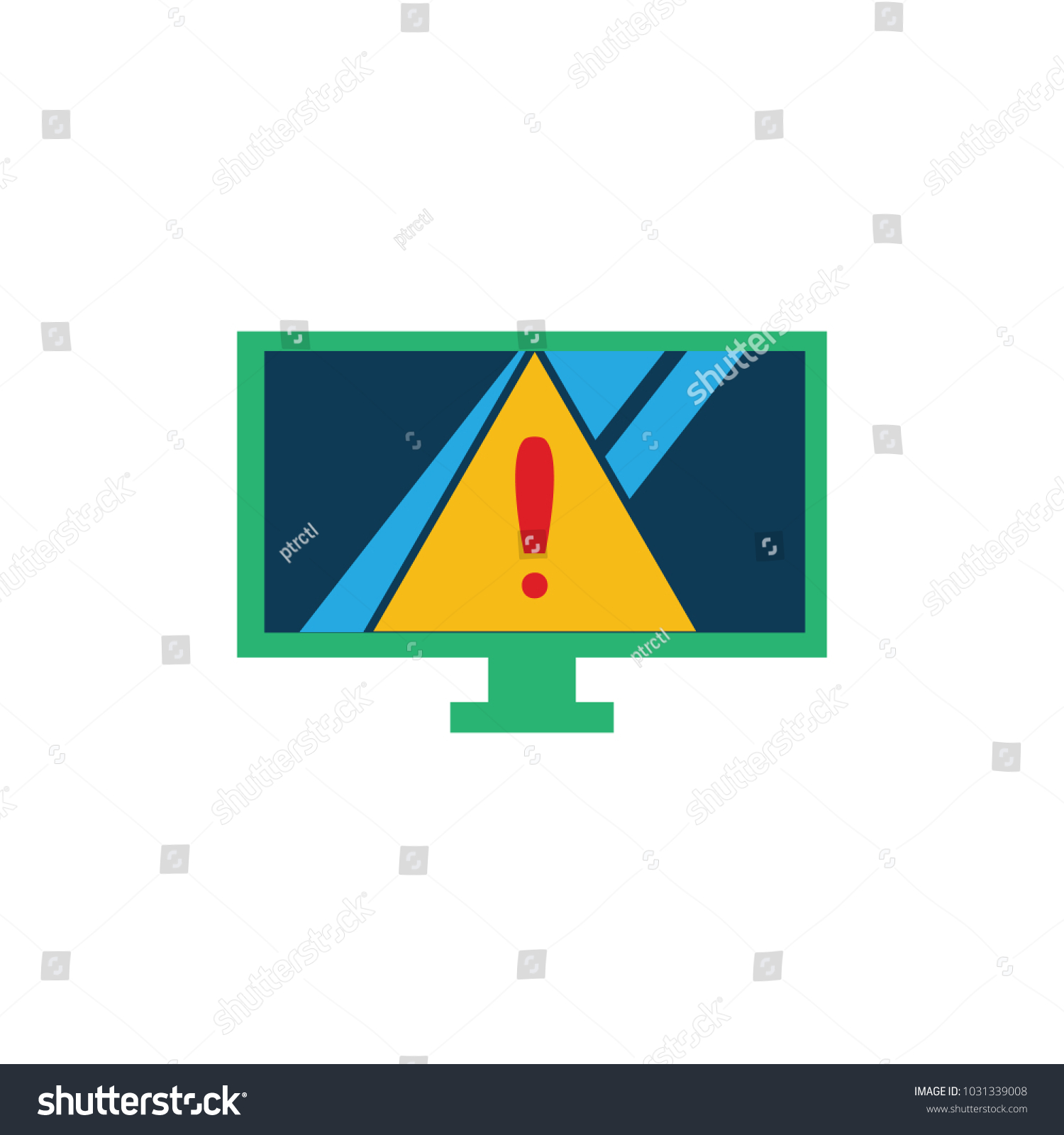 Warning Tv Logo Icon Design Stock Vector (Royalty Free) 1031339008 ...