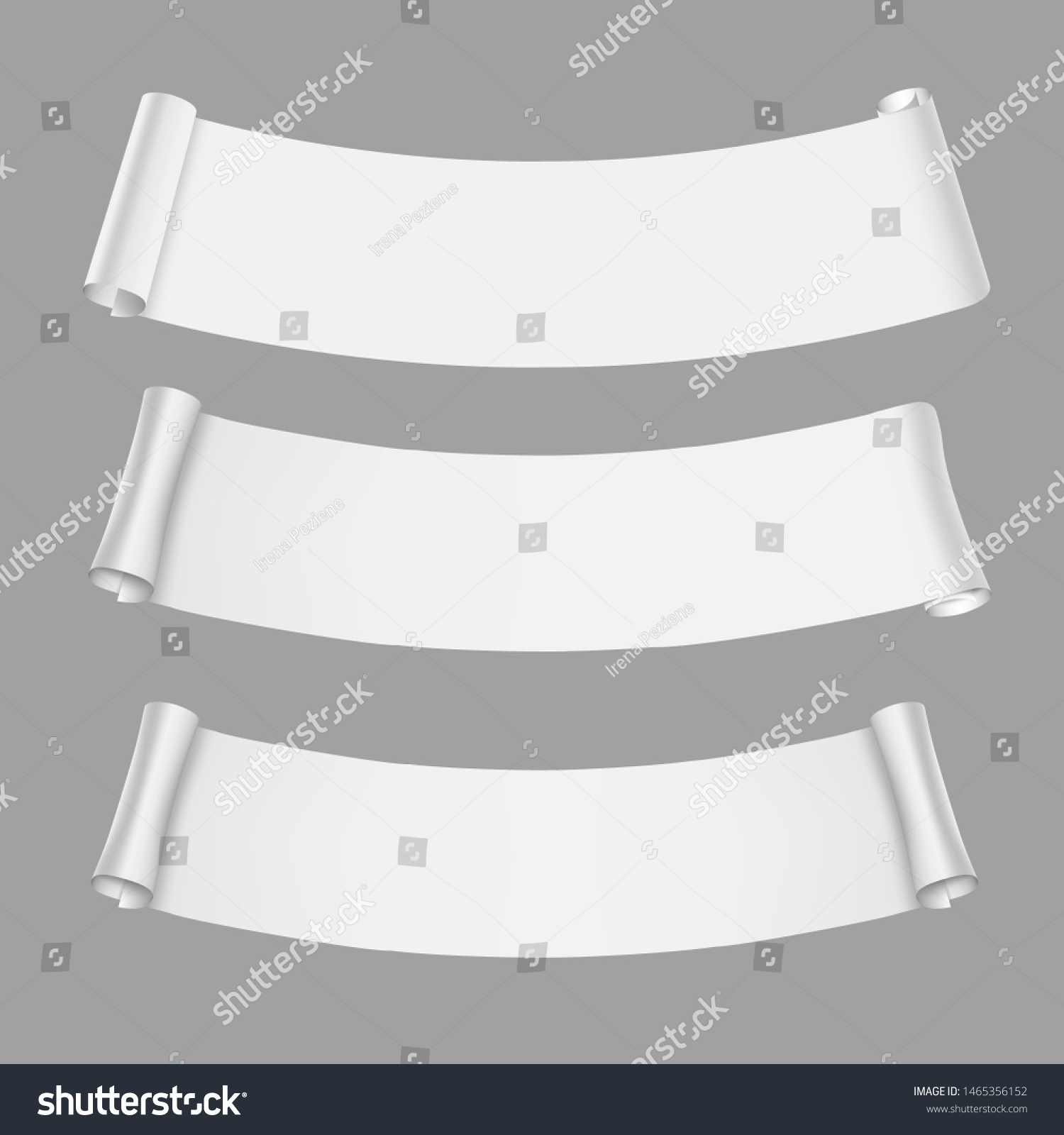 Warped Vector White Paper Scroll Banners Stock Vector (Royalty Free ...