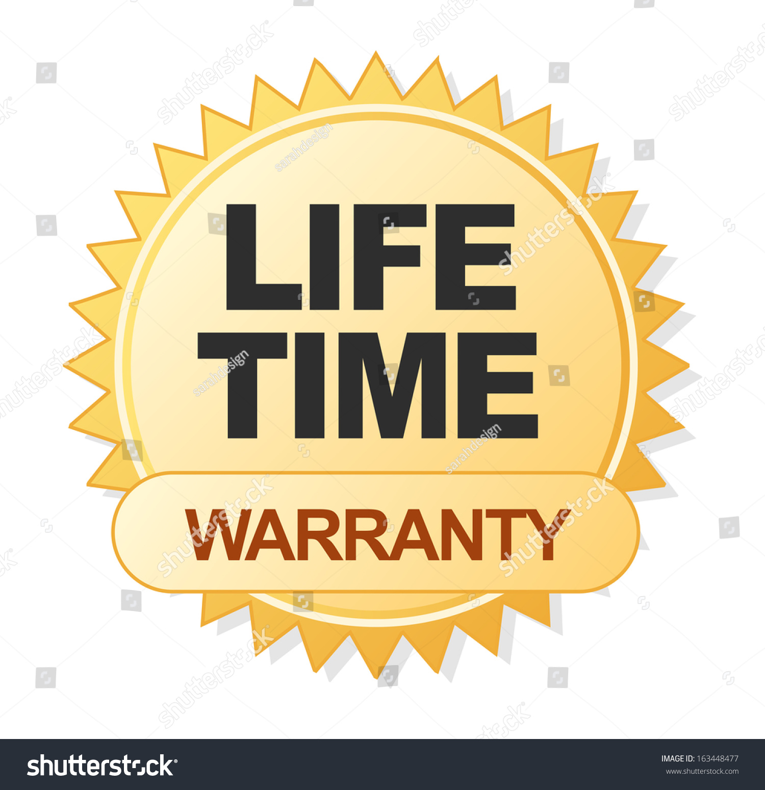 Warranty Label Template Stock Vector (Royalty Free) 163448477 ...