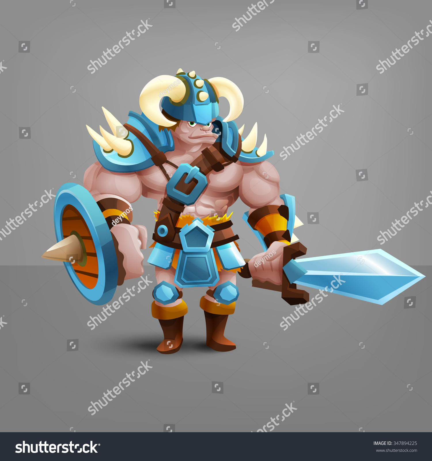 Warrior Barbarian Vector Illustration: vetor stock (livre de direitos ...