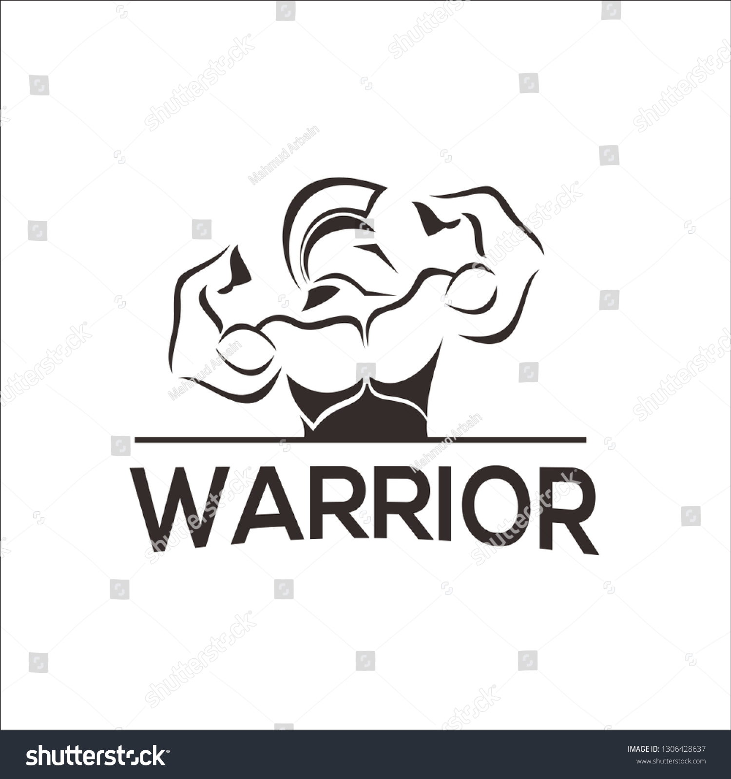 Warrior Logo Design: เวกเตอร์สต็อก (ปลอดค่าลิขสิทธิ์) 1306428637 ...