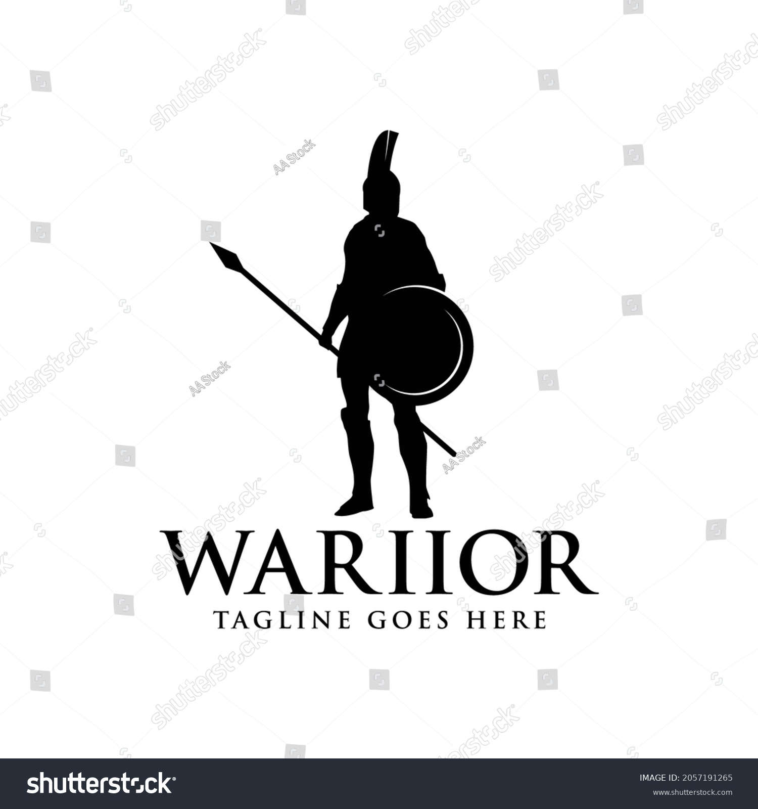 Warrior Logo Namefighter Vector Illustrationwarrior Icon Stock Vector ...