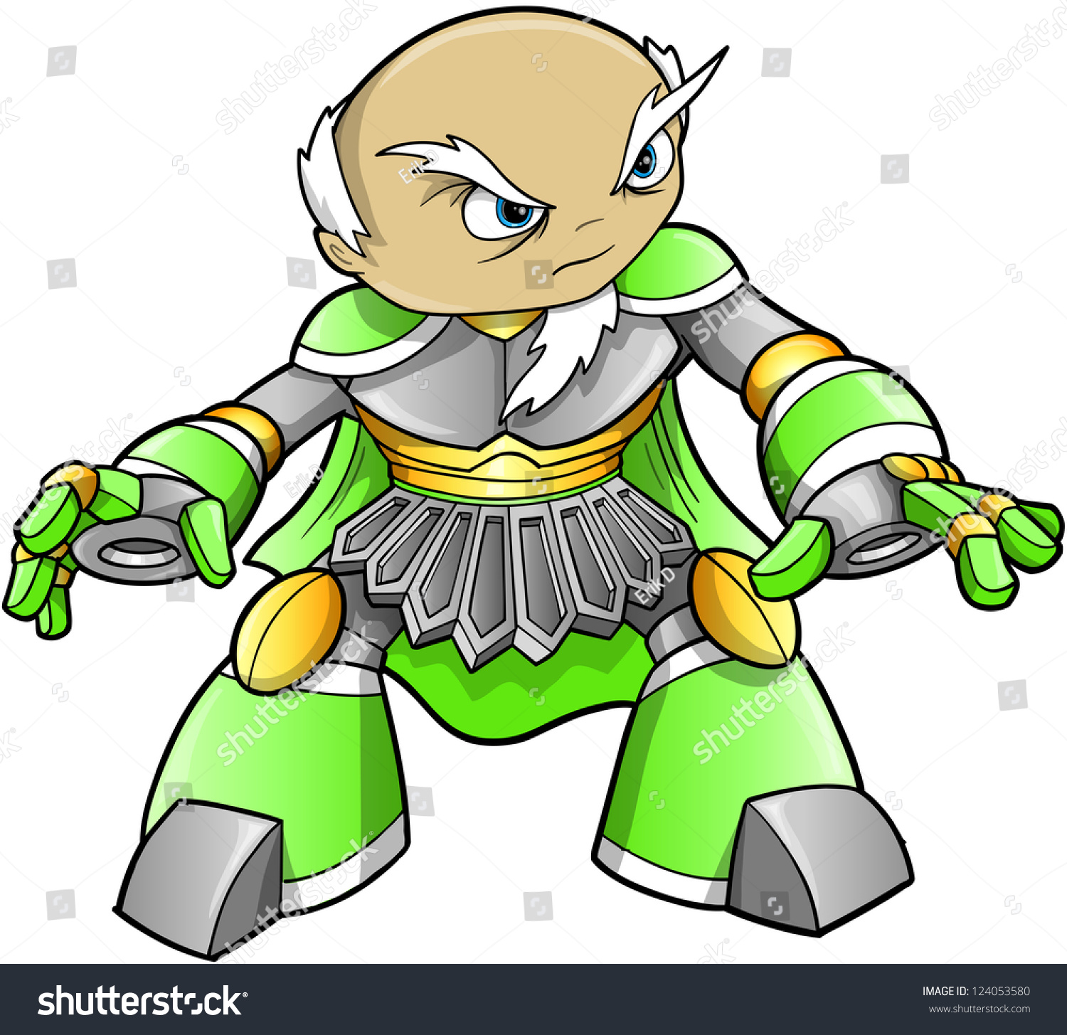 Warrior Ninja Soldier Alien Cyborg Vector Stock Vector (Royalty Free ...