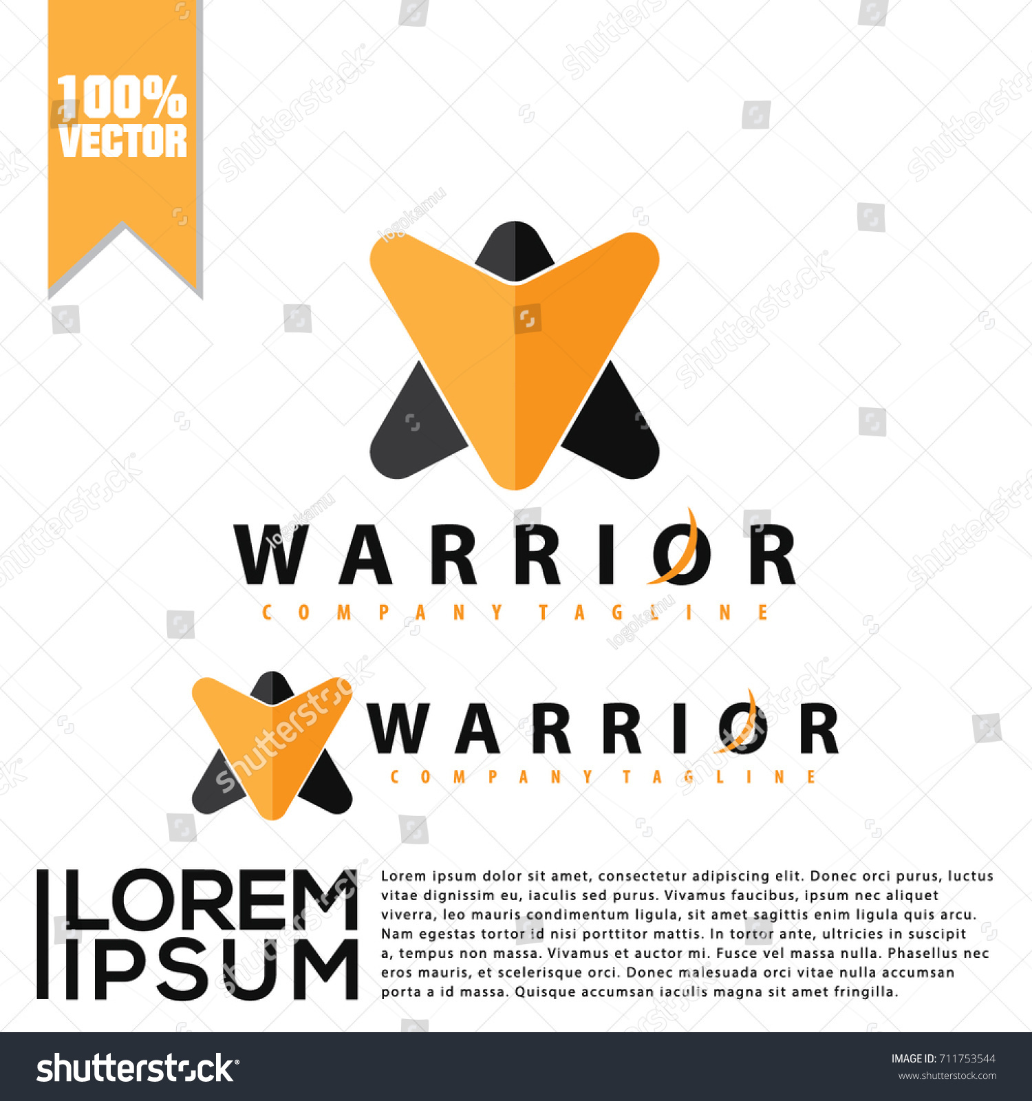 Warrior Symbol Logo Vector Stock Vector (Royalty Free) 711753544 ...