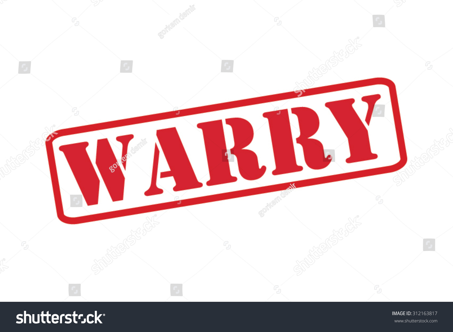 Warry Red Rubber Stamp Vector Over Stock Vector (Royalty Free) 312163817