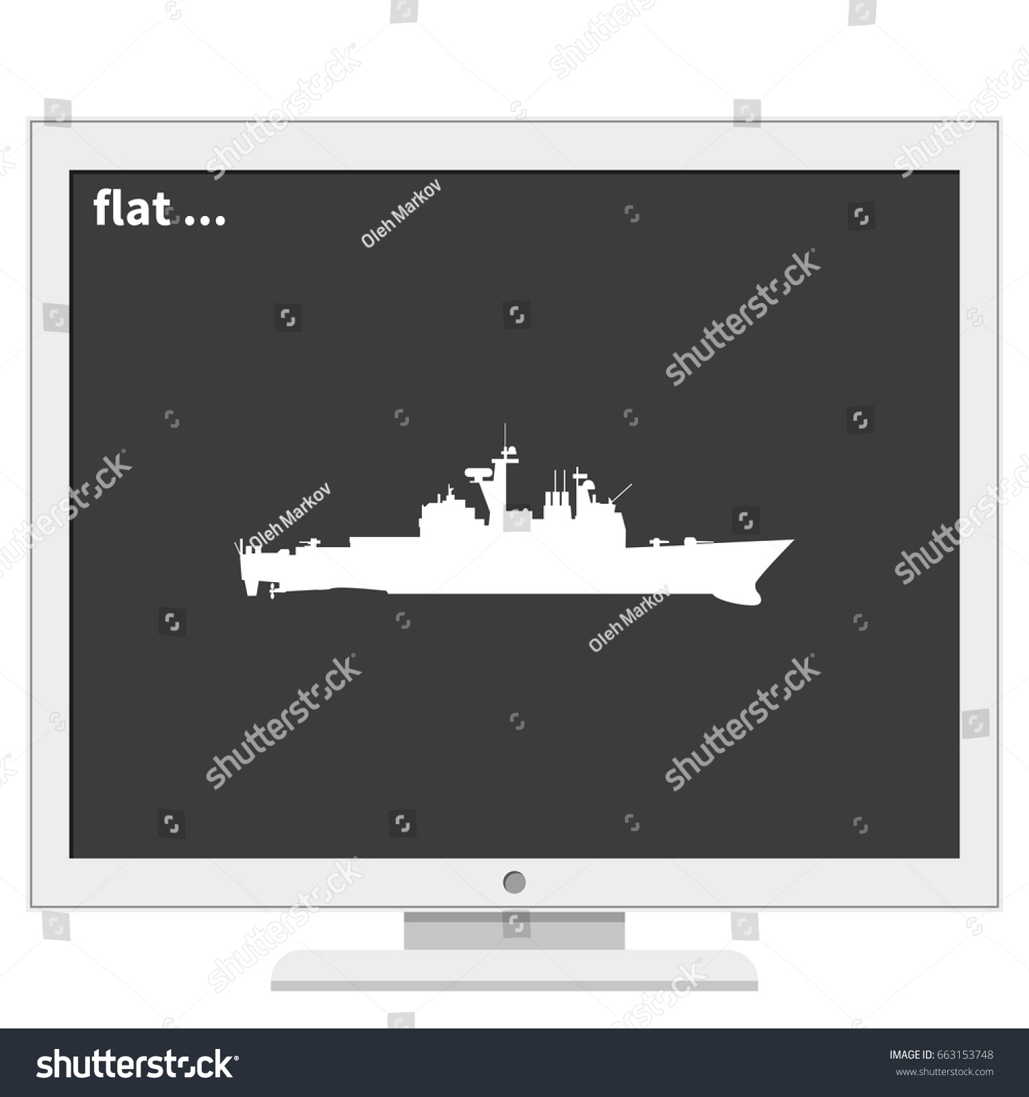 Warship Icon Stock Vector (Royalty Free) 663153748 | Shutterstock