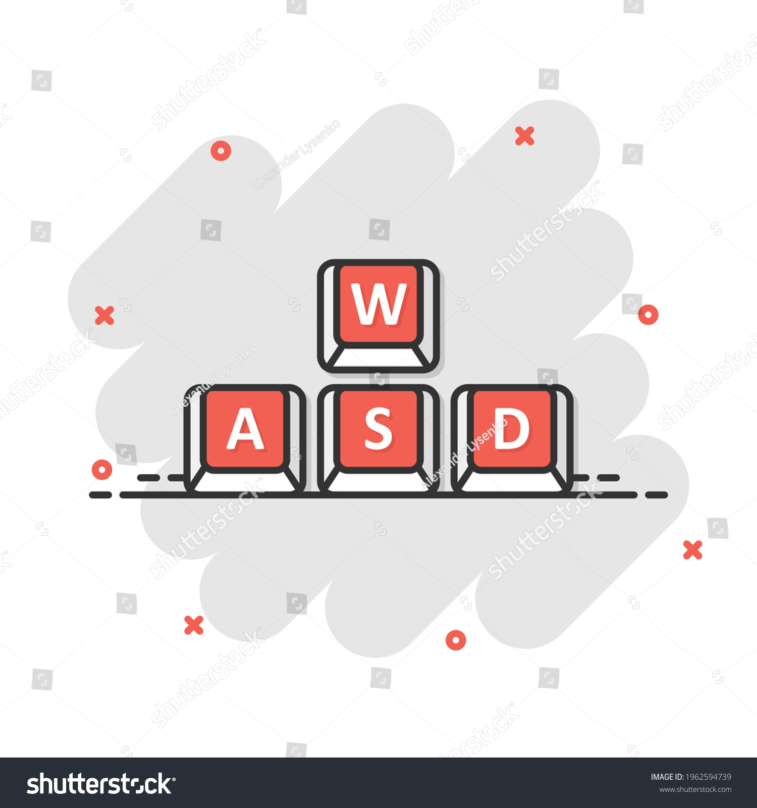 Wasd Button Icon Comic Style Keyboard Stock Vector (Royalty Free ... Wasd Button Icon Comic Style Keyboard Stock Vector (Royalty Free ...