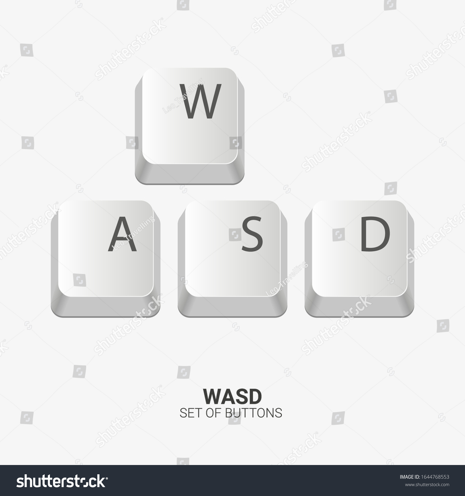 Wasd Keyboard Buttons On White Background Stock Vector (Royalty Free ... Wasd Keyboard Buttons On White Background Stock Vector (Royalty Free ...