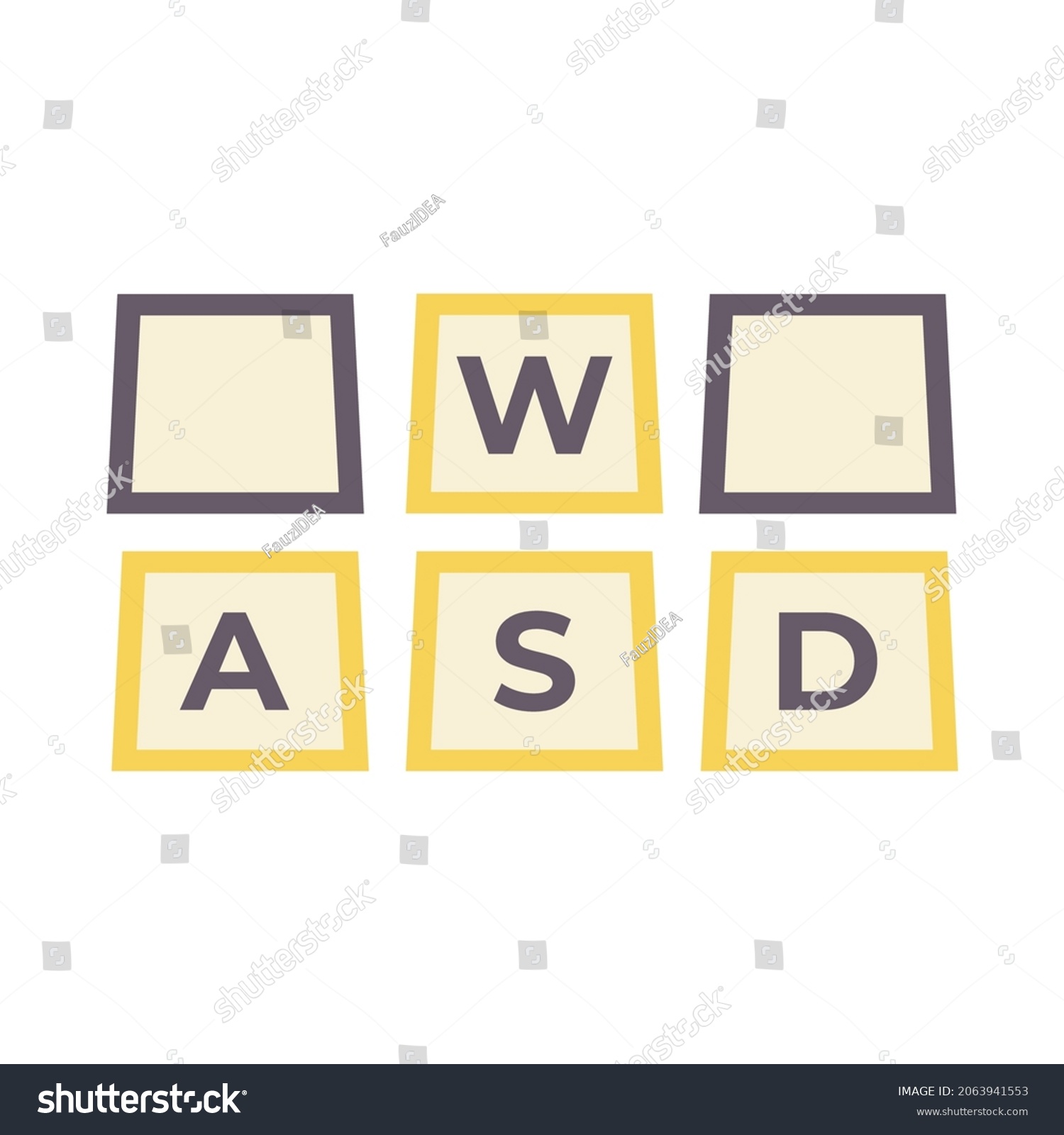 Wasd Keys Game Control Keyboard Buttons Stock Vector (Royalty Free ...