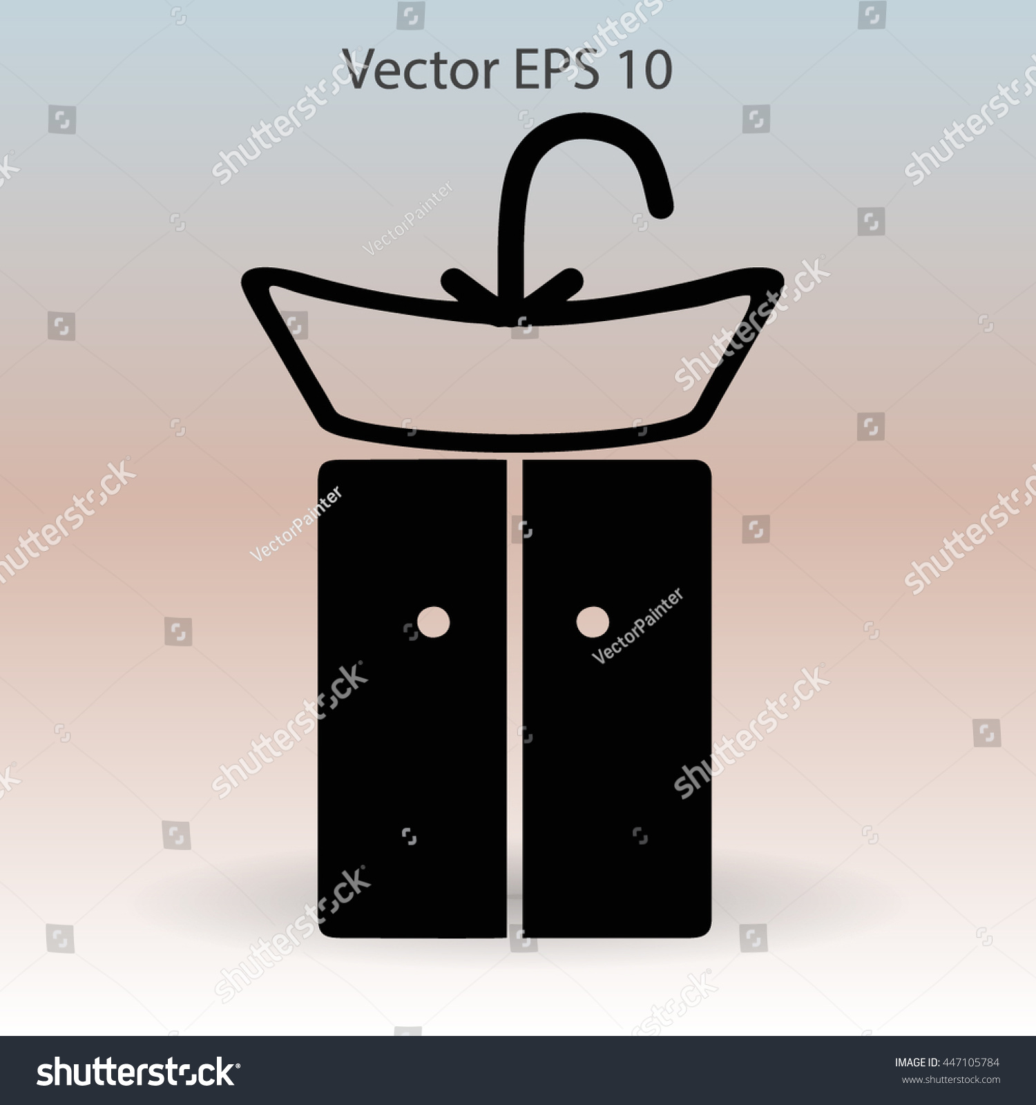 Washhand Basin Vector Illustration Stock Vector (Royalty Free) 447105784