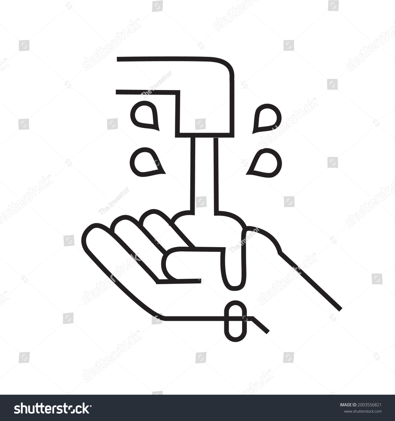 Wash Hands Vector Icon Stock Vector (Royalty Free) 2003556821 ...