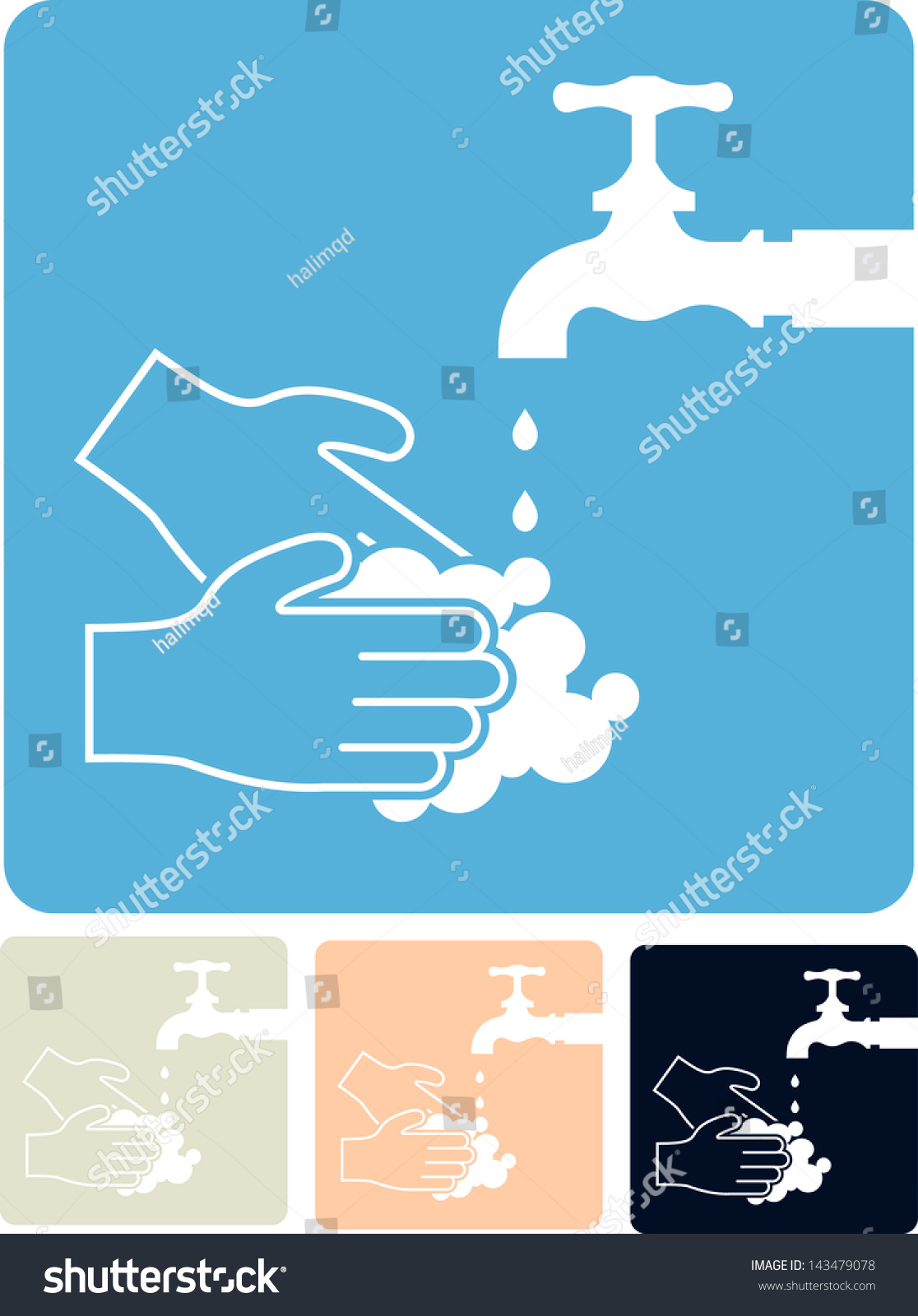 Wash Hands Sign Stock Vector (Royalty Free) 143479078 - Shutterstock