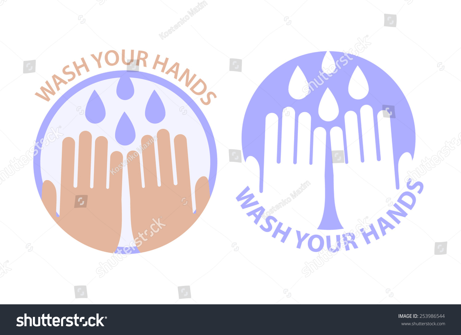 Hand Wash Symbol Vector