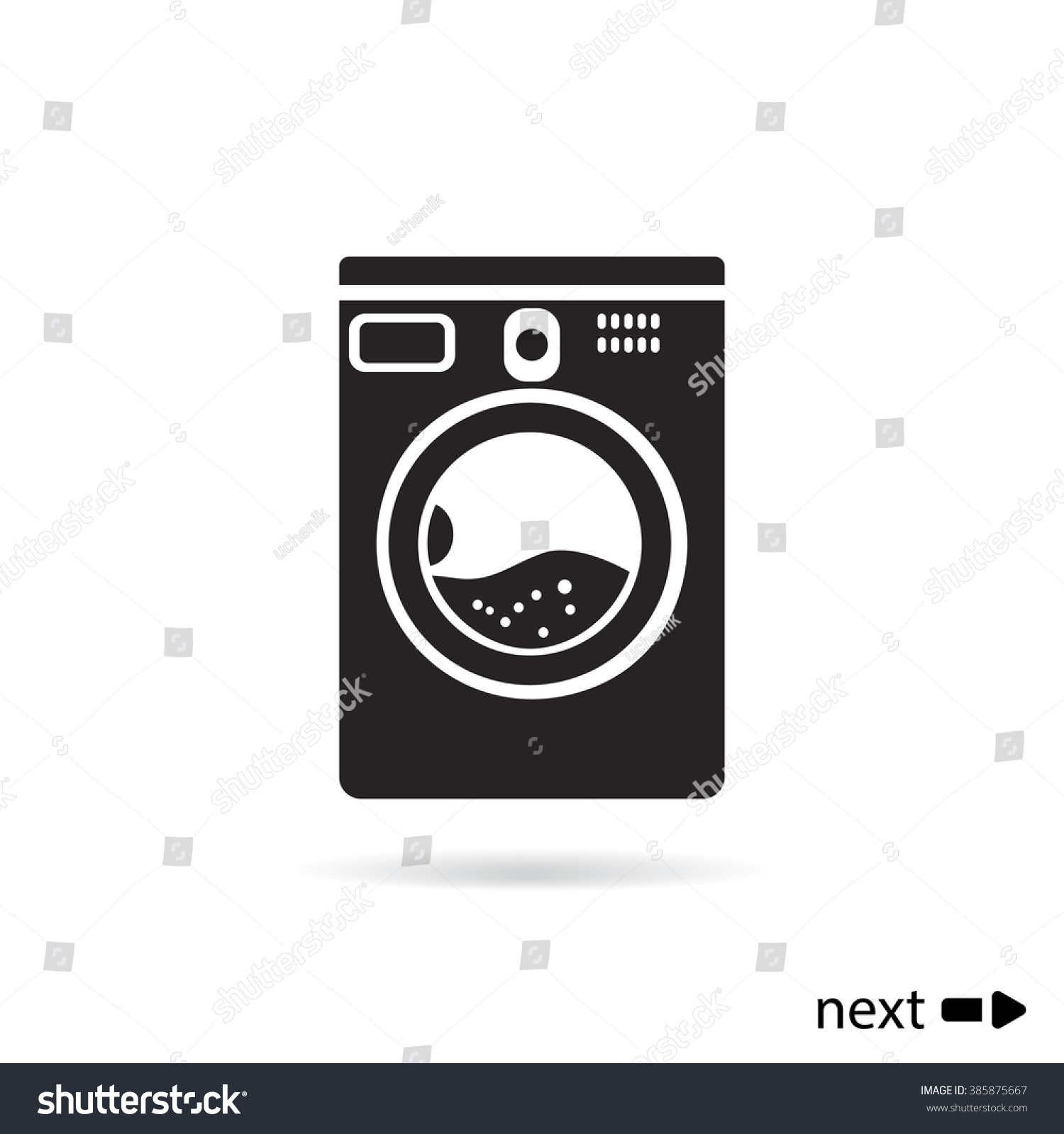 Washer Machine Icon Stock Vector (Royalty Free) 385875667 | Shutterstock