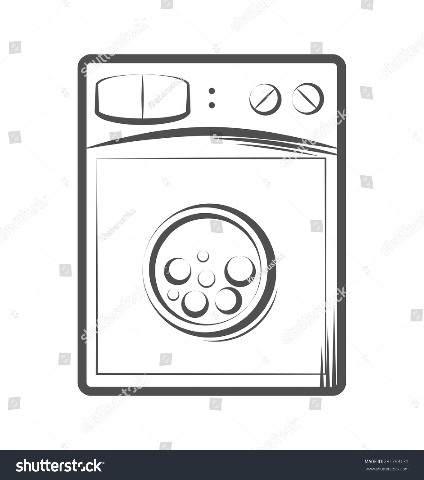 Washer Machine Laundry Room Stock Vector (Royalty Free) 281793131