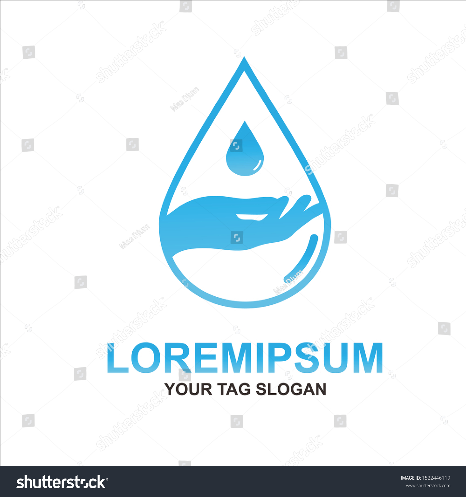 Washing Hand Logo Unique Flat Design Stock Vector (Royalty Free ...