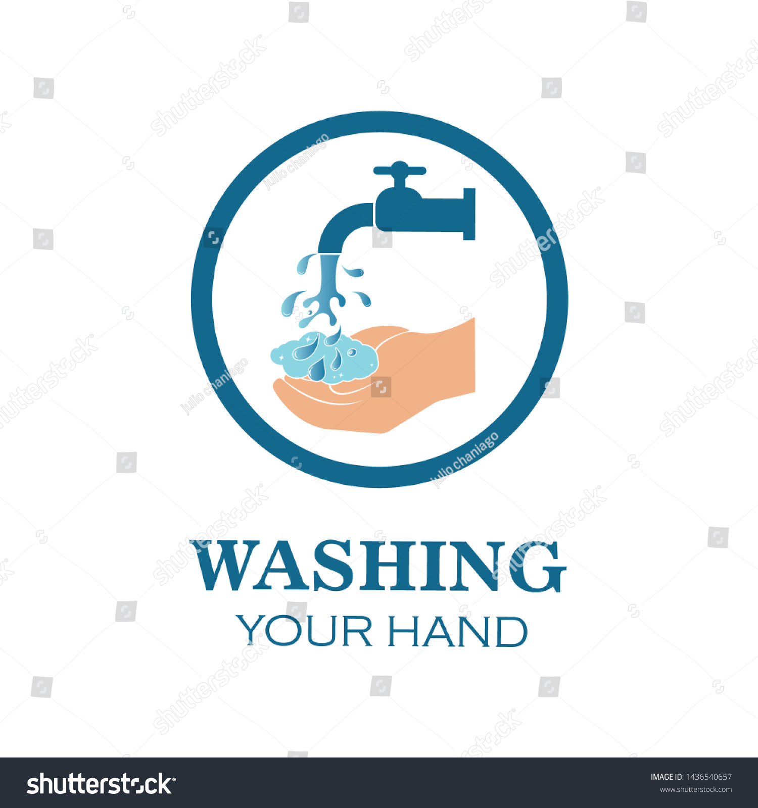 Washing Hands Logo Icon Vector Design Stock Vector (Royalty Free ...