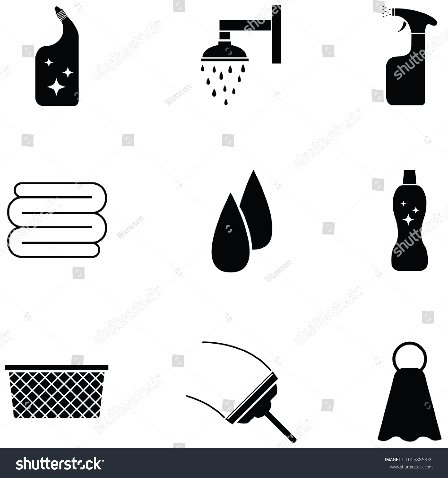 Washing Icon Set Stock Vector (Royalty Free) 1005886339 | Shutterstock