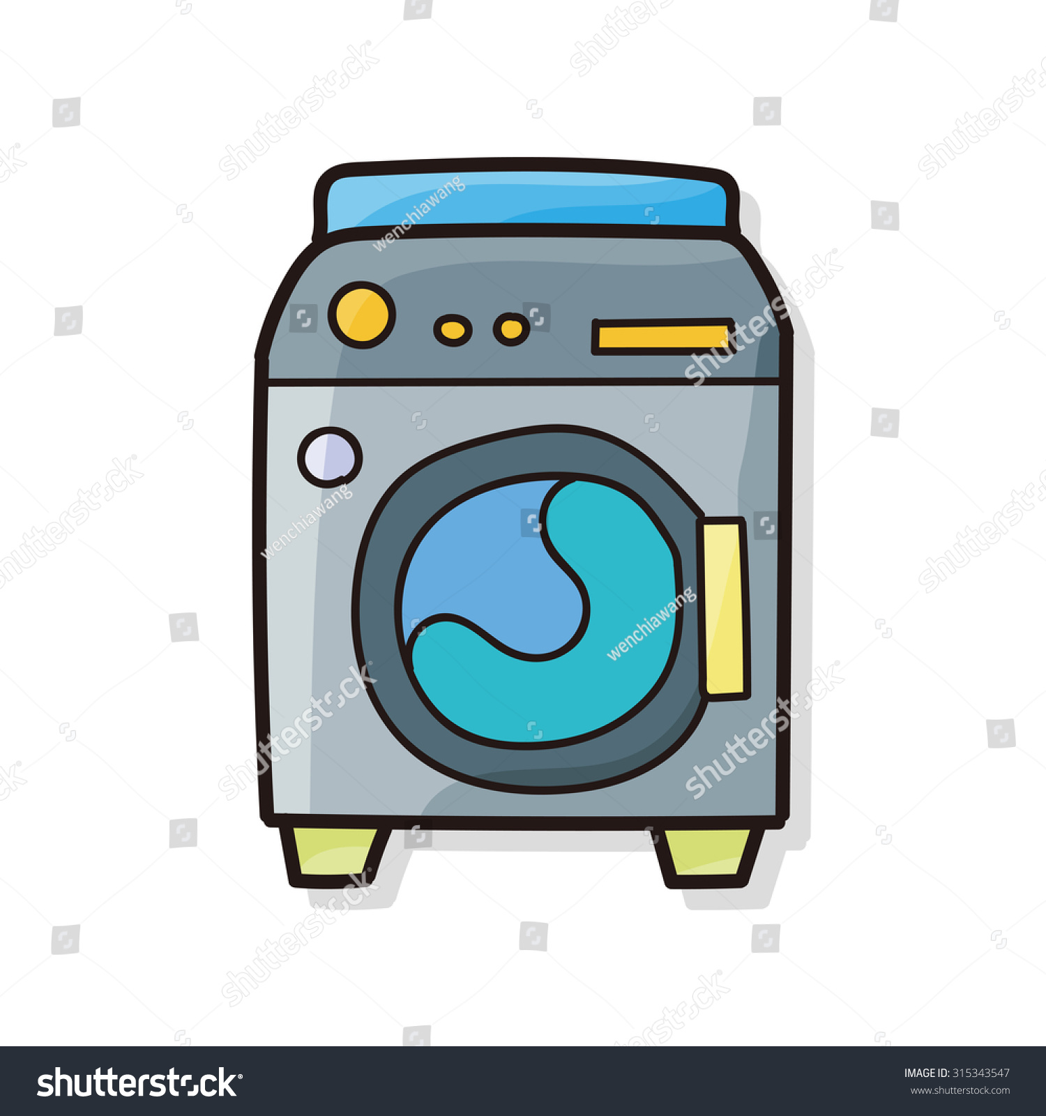 Washing Machine Doodle Stock Vector (Royalty Free) 315343547 | Shutterstock