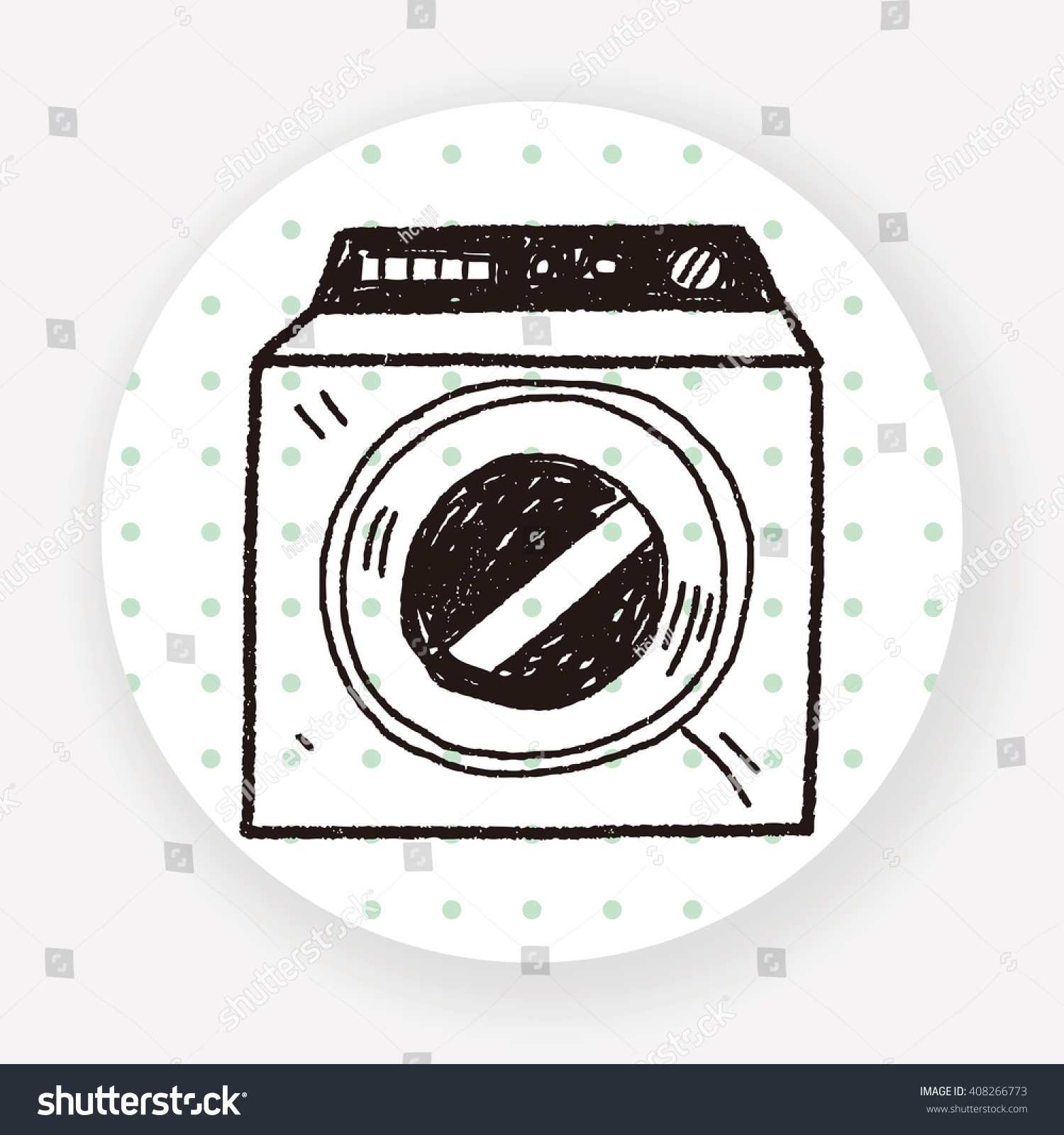 Washing Machine Doodle Stock Vector (Royalty Free) 408266773 | Shutterstock