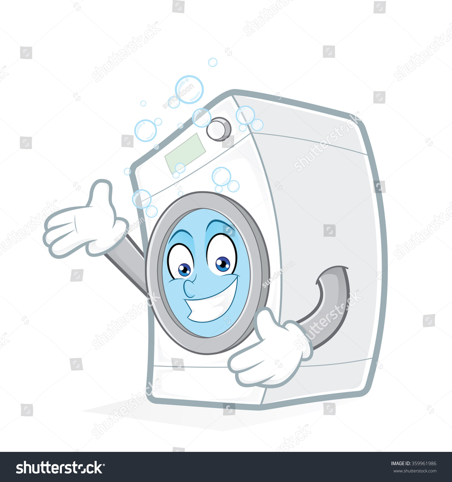 Washing Machine Presenting Stock Vector (Royalty Free) 359961986 ...