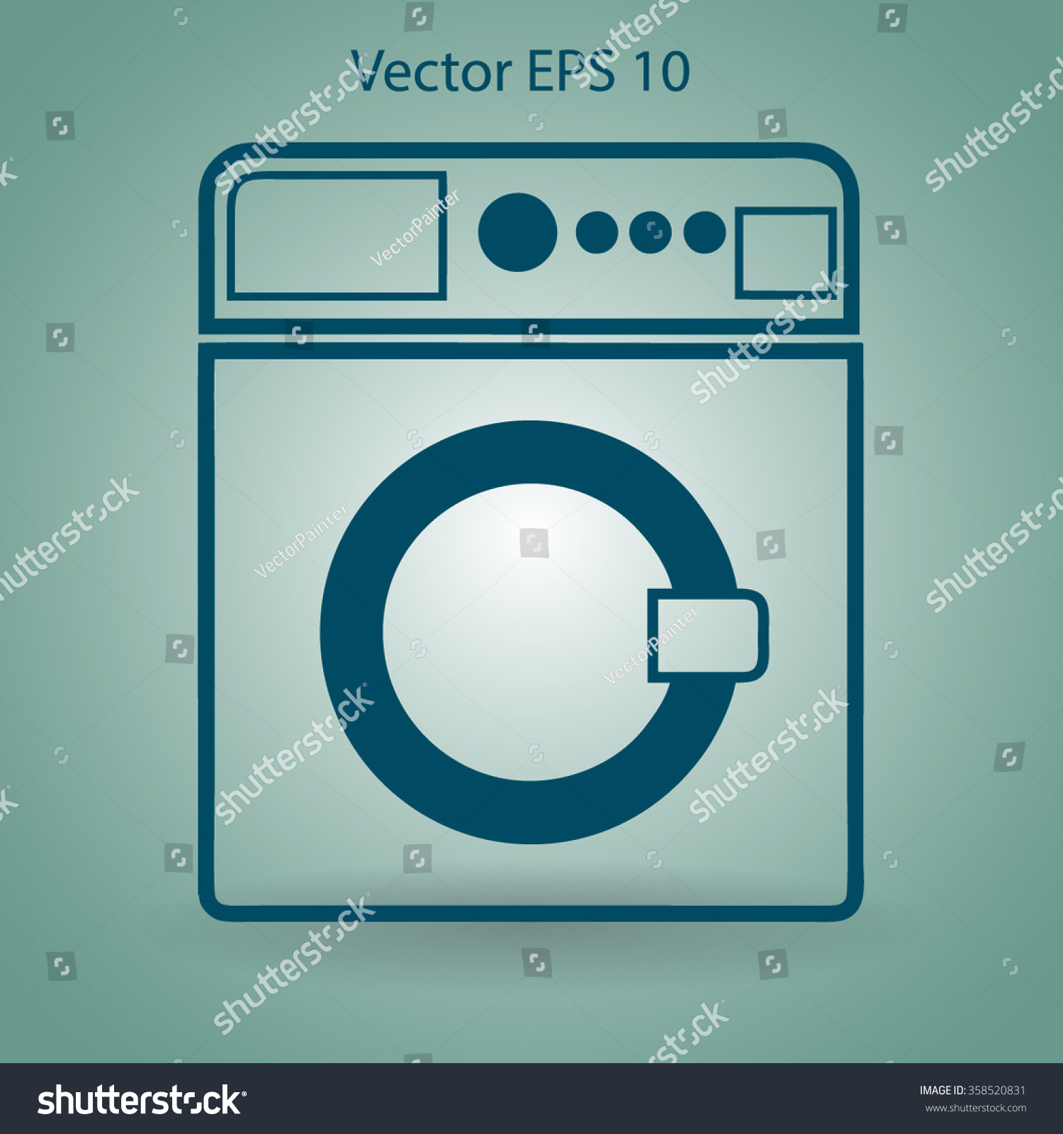 Washing Machine Vector Illustration Stock Vector (Royalty Free ...
