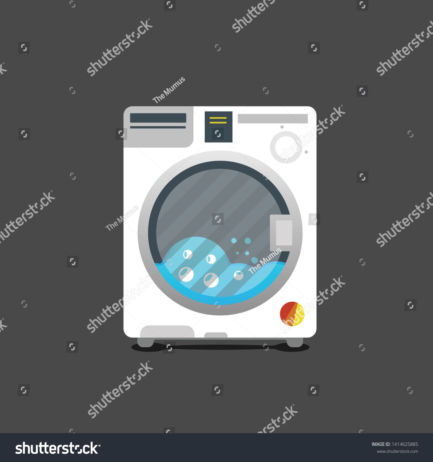 Washing Machine Vector Set Isolated On Stock Vector (Royalty Free ...