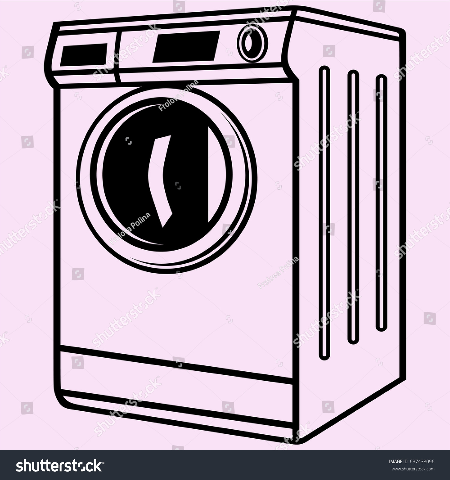 Washing Machine Vector Silhouette Isolated: เวกเตอร์สต็อก (ปลอดค่า ...