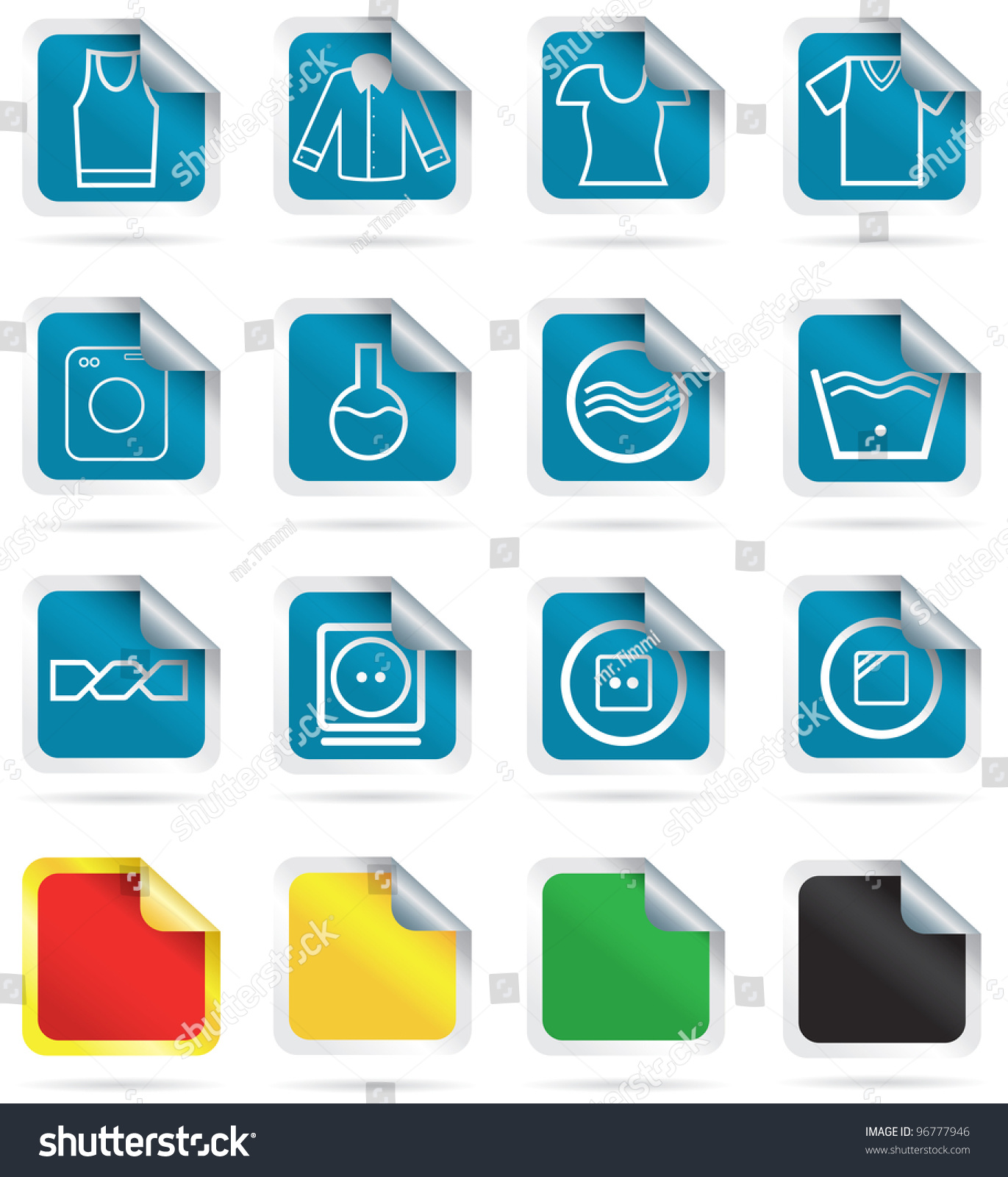 Washing Symbols Stock Vector (Royalty Free) 96777946 | Shutterstock