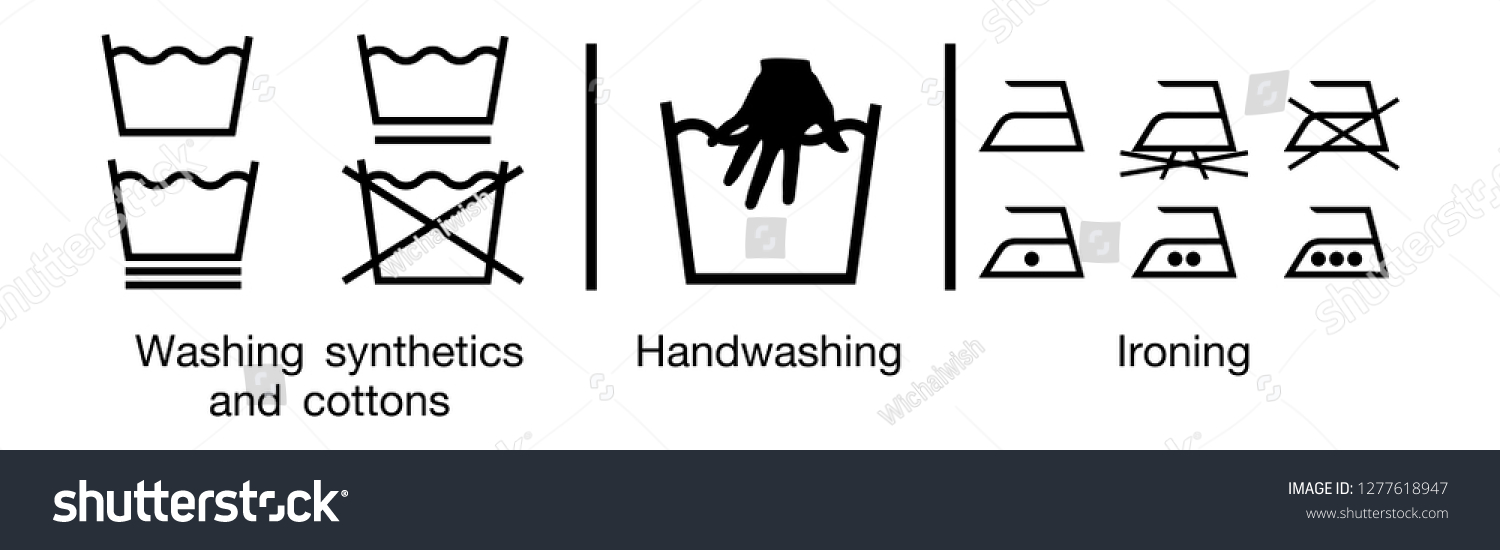 Washing Symbols Explained Stock Vector (Royalty Free) 1277618947