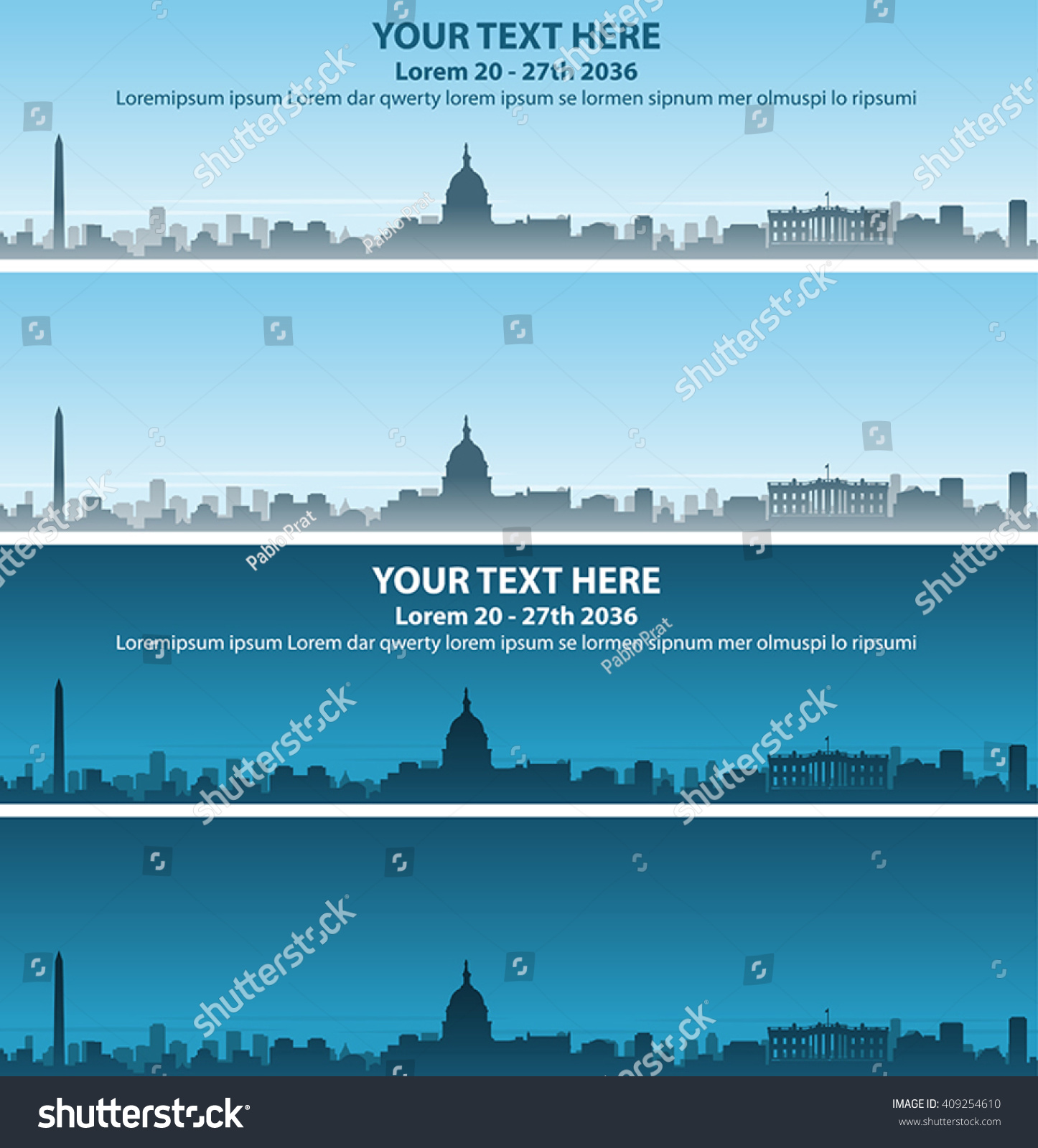 Washington Event Banner Stock Vector (Royalty Free) 409254610