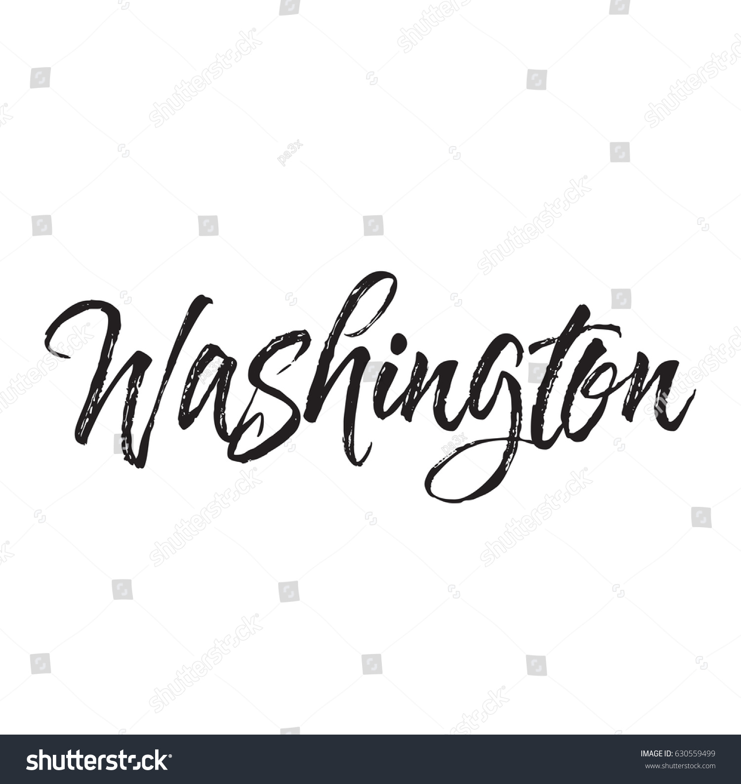 Washington Text Design Vector Calligraphy Typography Stock Vector ...