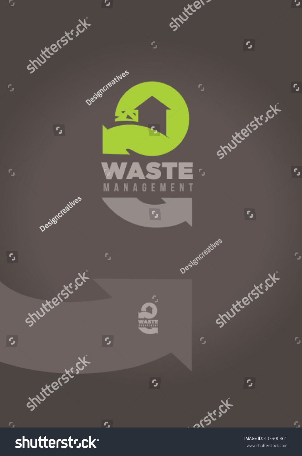 Waste Management Logo Stock Vector (Royalty Free) 403900861