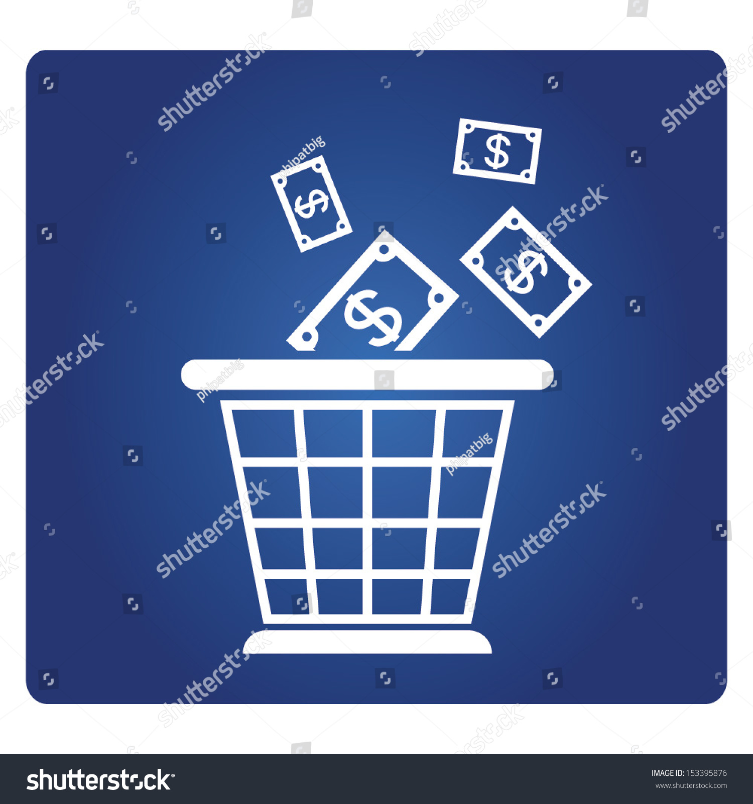 Waste Money Stock Vector (Royalty Free) 153395876