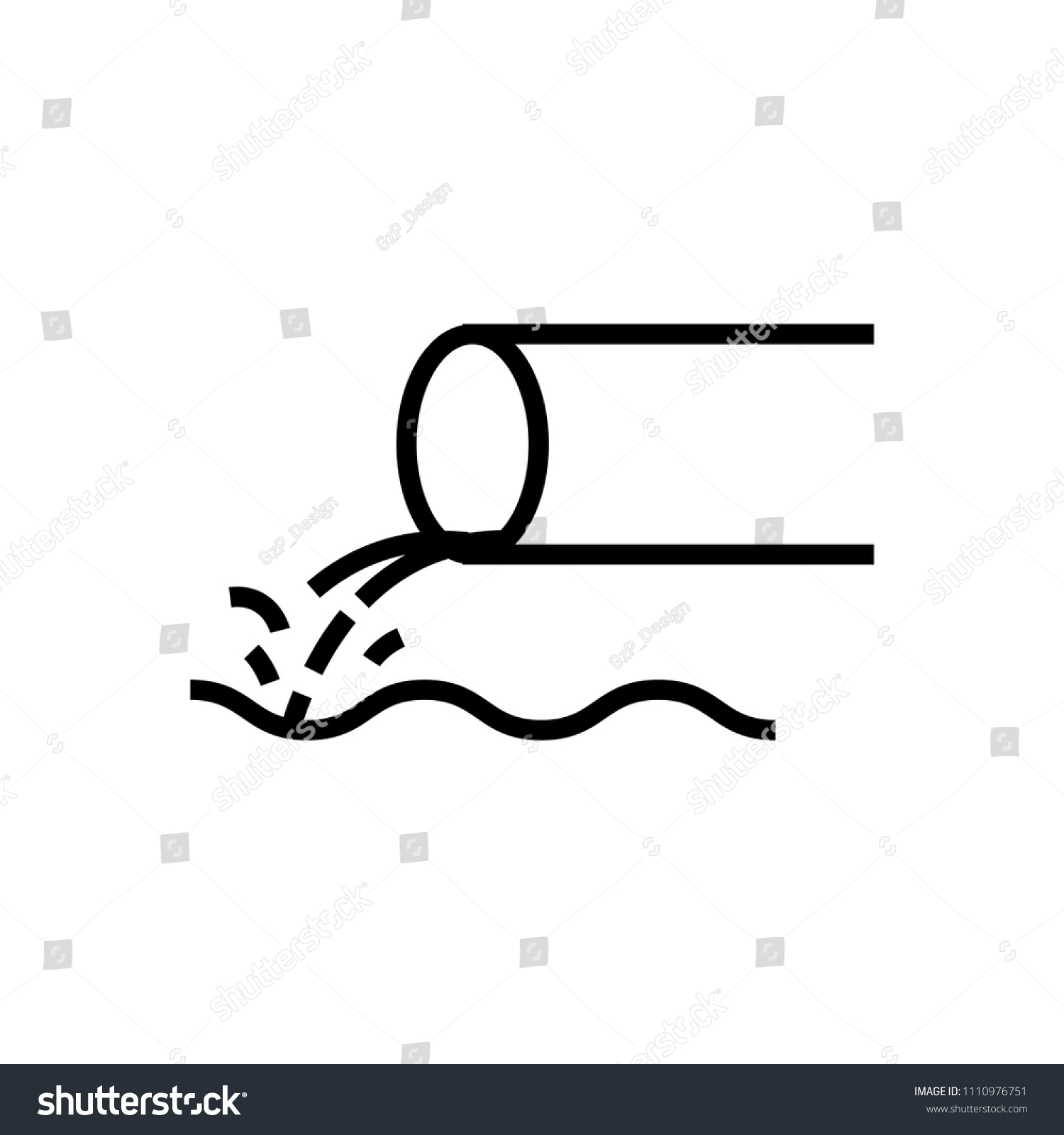 Wastewater Icon Vector Illustration Stock Vector (Royalty Free ...