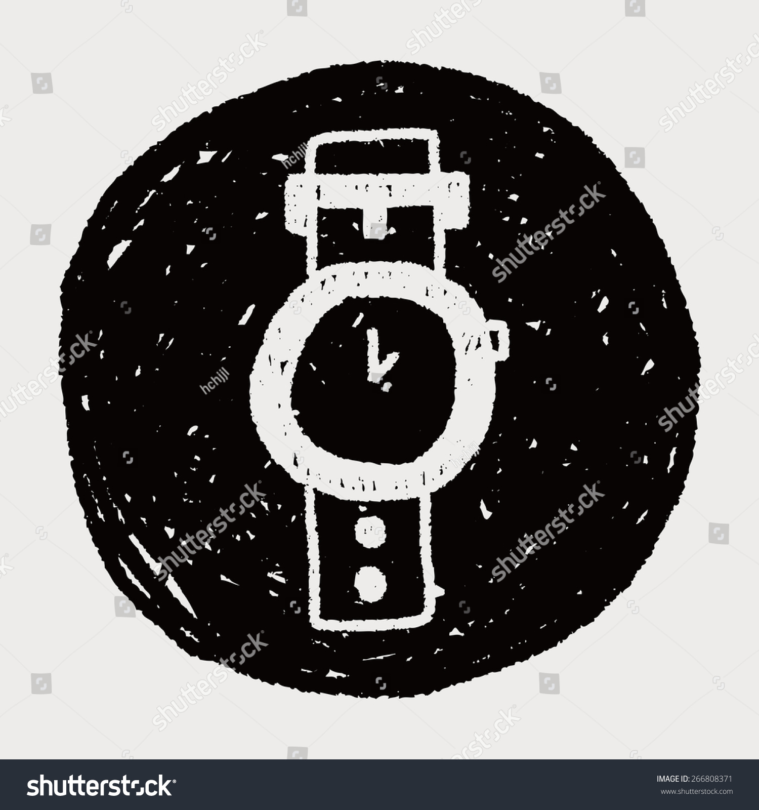 Watch Doodle Drawing Stock Vector (Royalty Free) 266808371 | Shutterstock
