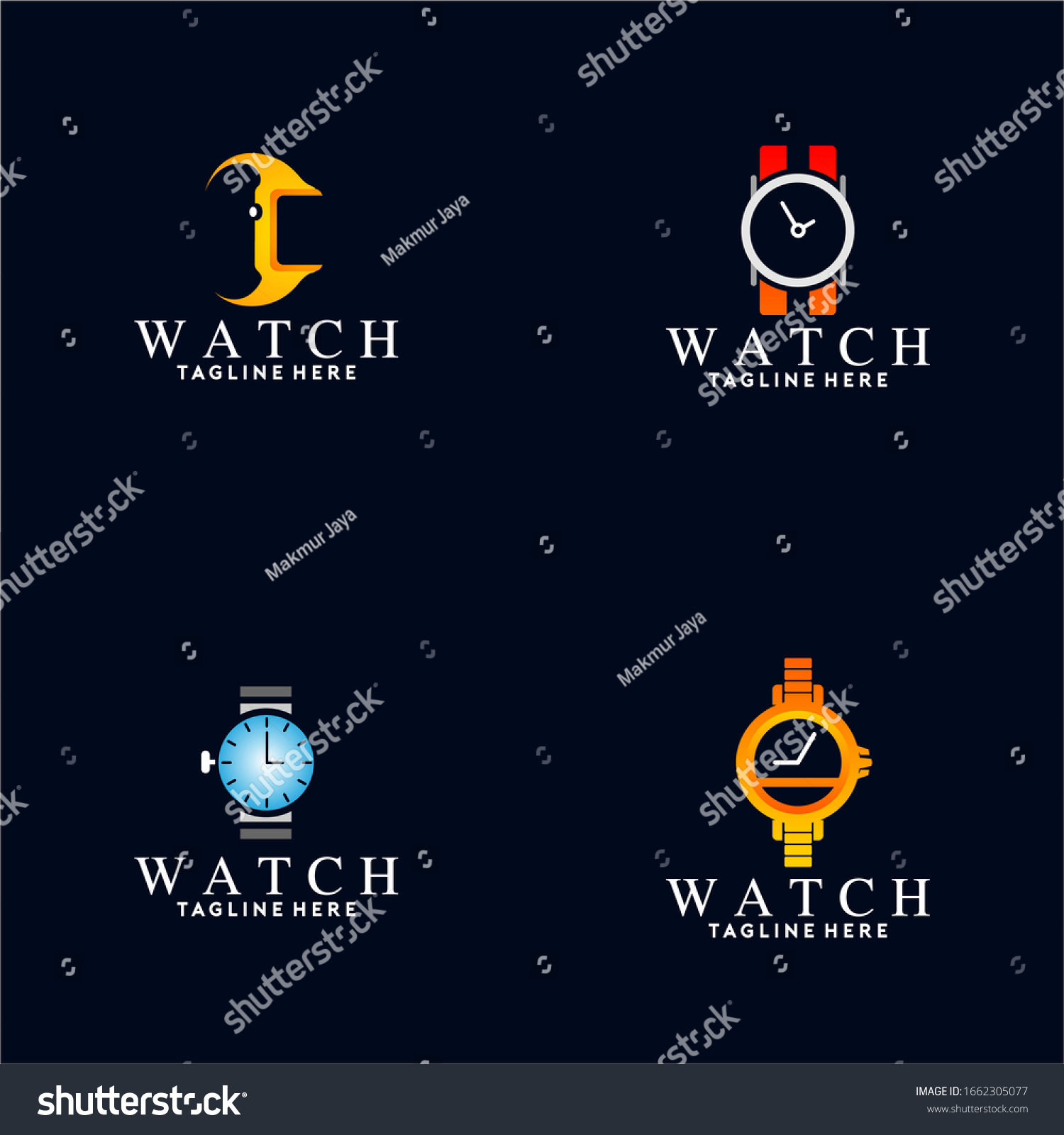 Watch Logo Vector Template Design Idea Stock Vector (Royalty Free ...