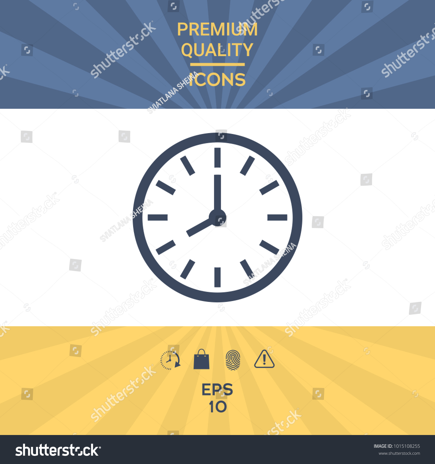 Watch Symbol Icon Stock Vector (Royalty Free) 1015108255
