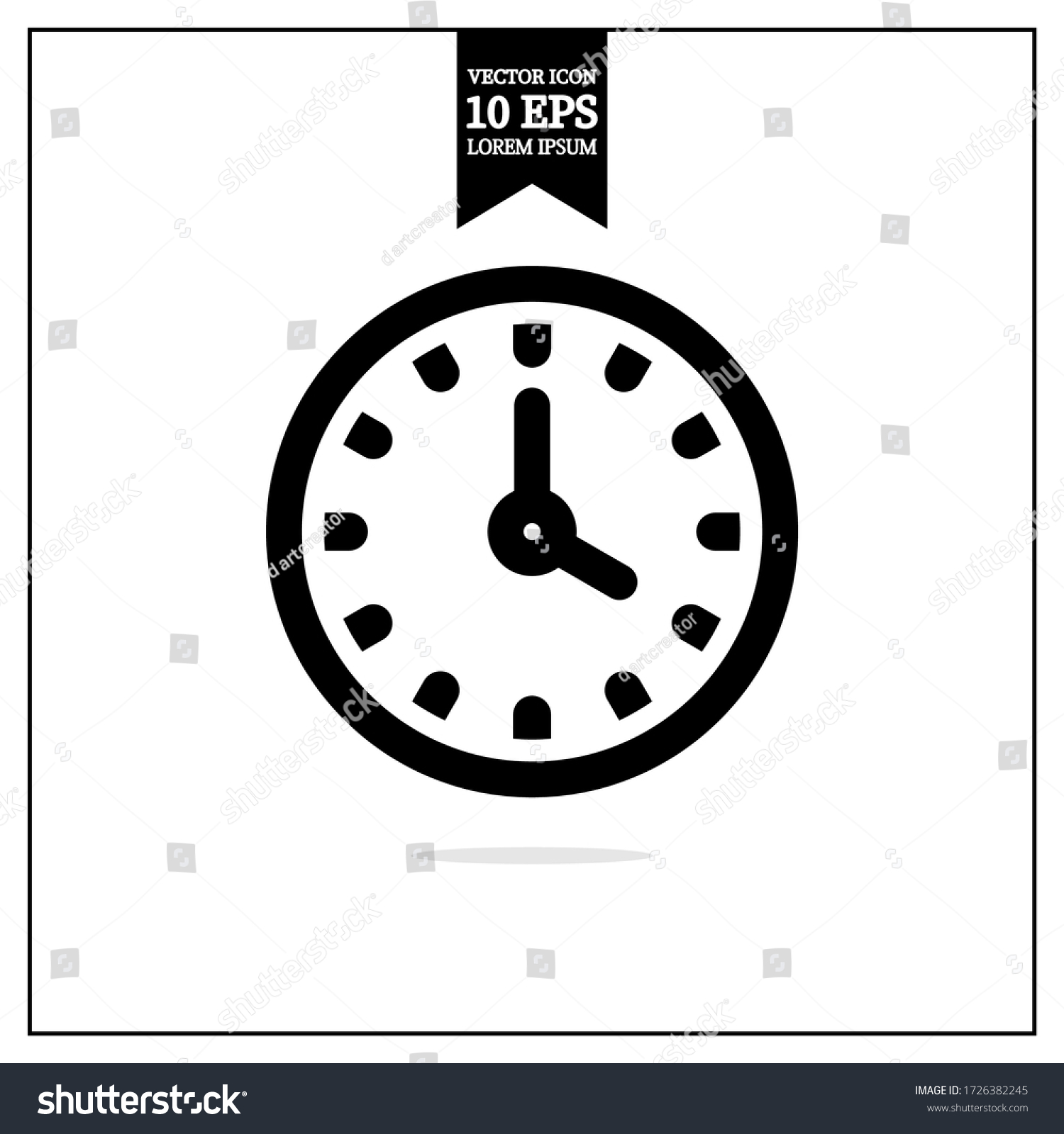 Watch Time Icon Clock Icon Vector Stock Vector (Royalty Free ...