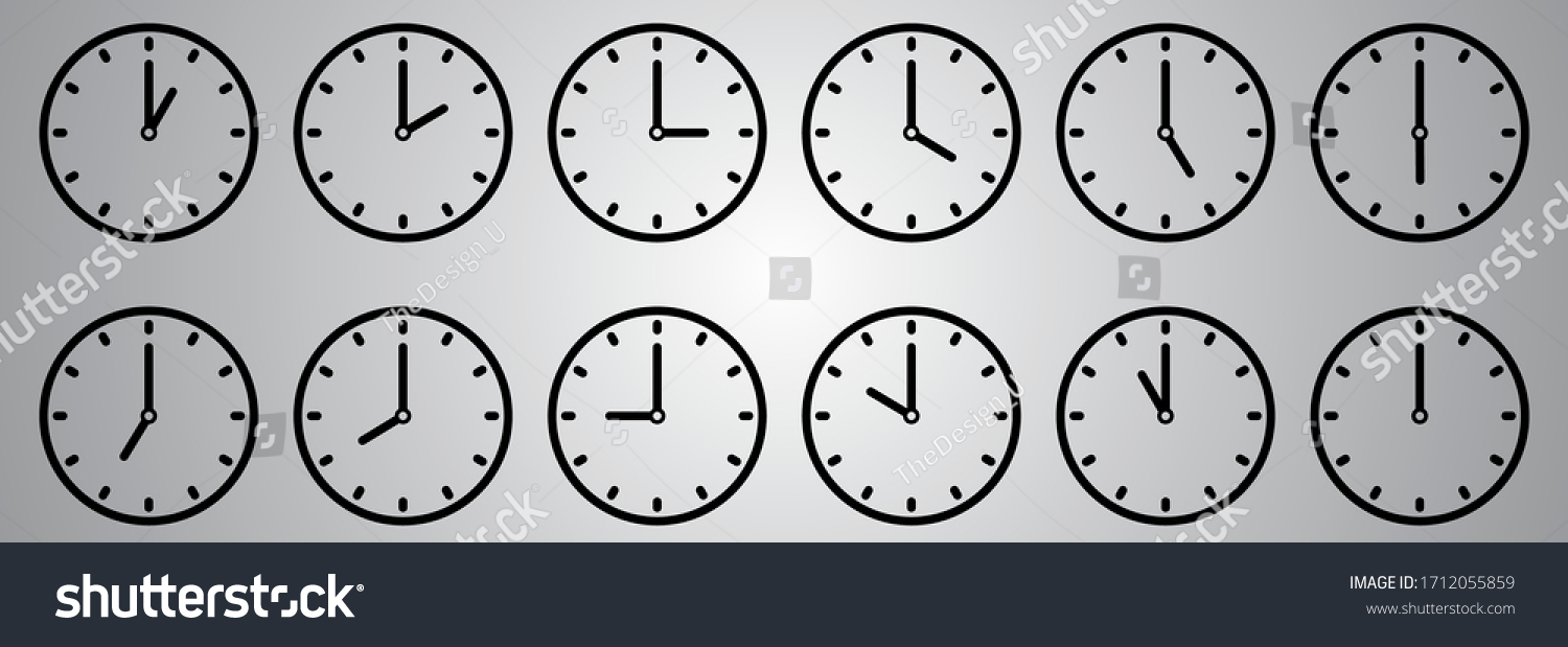 Watch Time Icon Vector Eps Symbol Stock Vector (Royalty Free ...