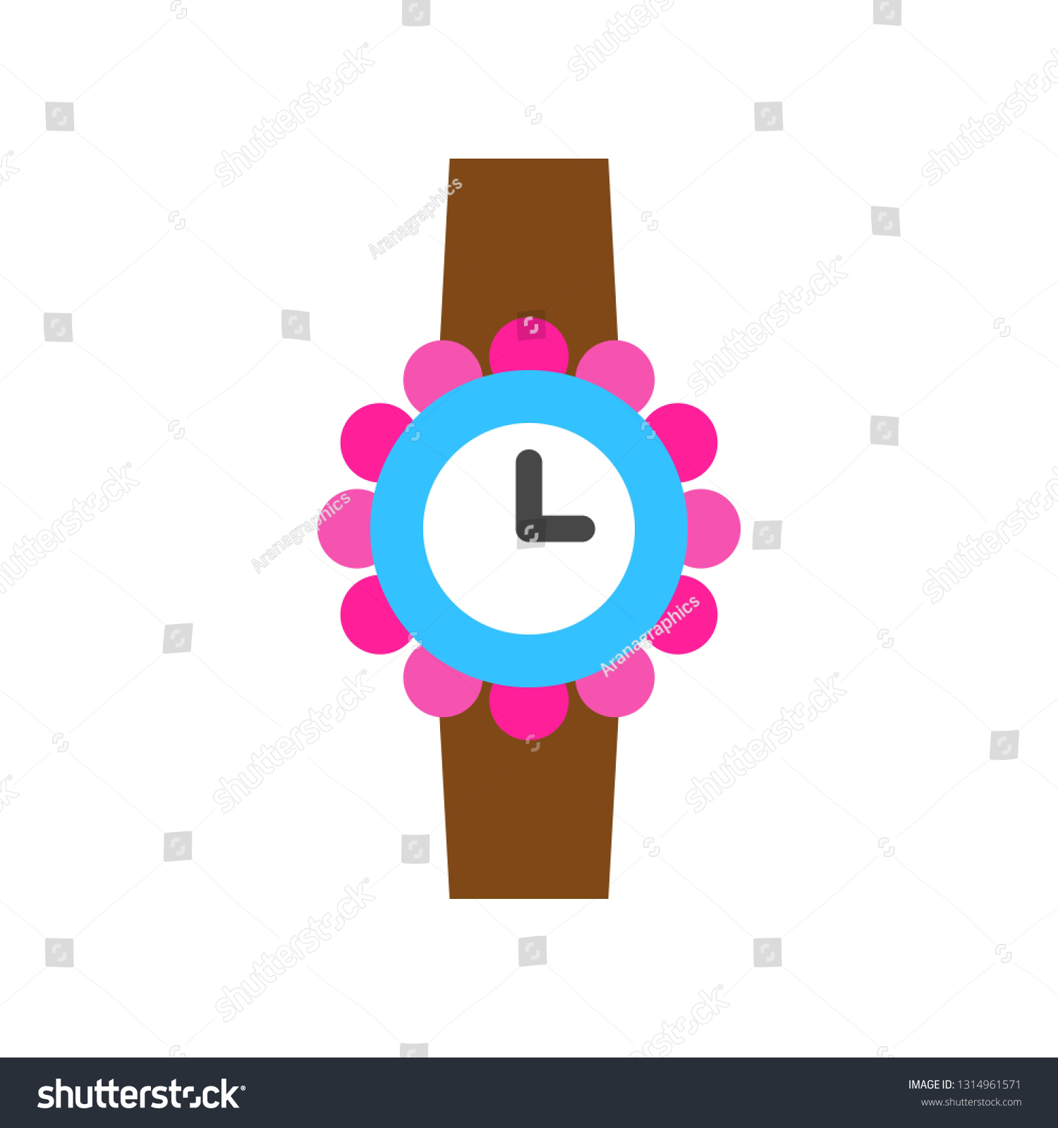 Watch Vector Illustration Isolated Flat Design Stock Vector (Royalty ...