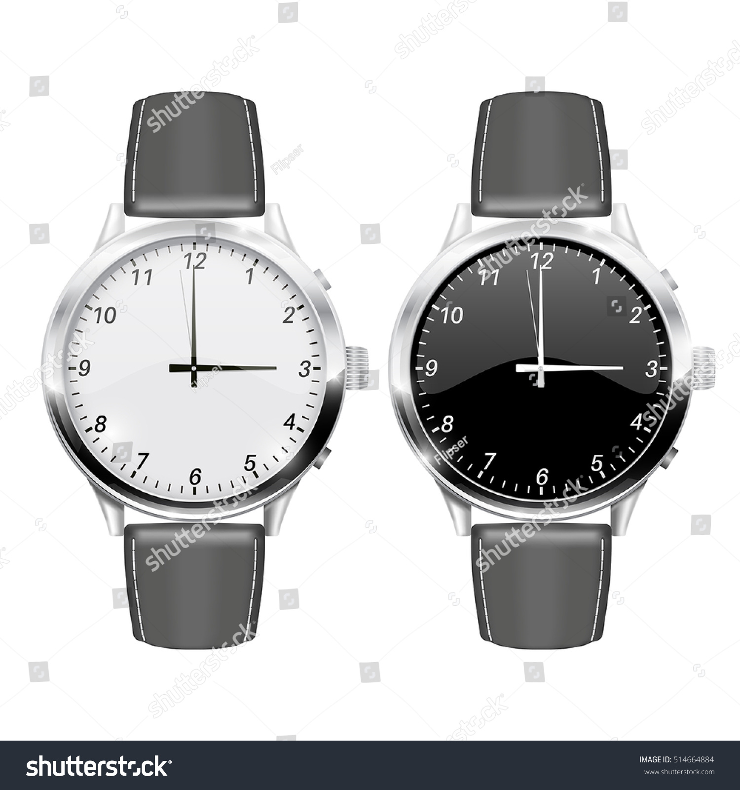 Watch Vector Illustration Isolated On White: vector de stock (libre de ...