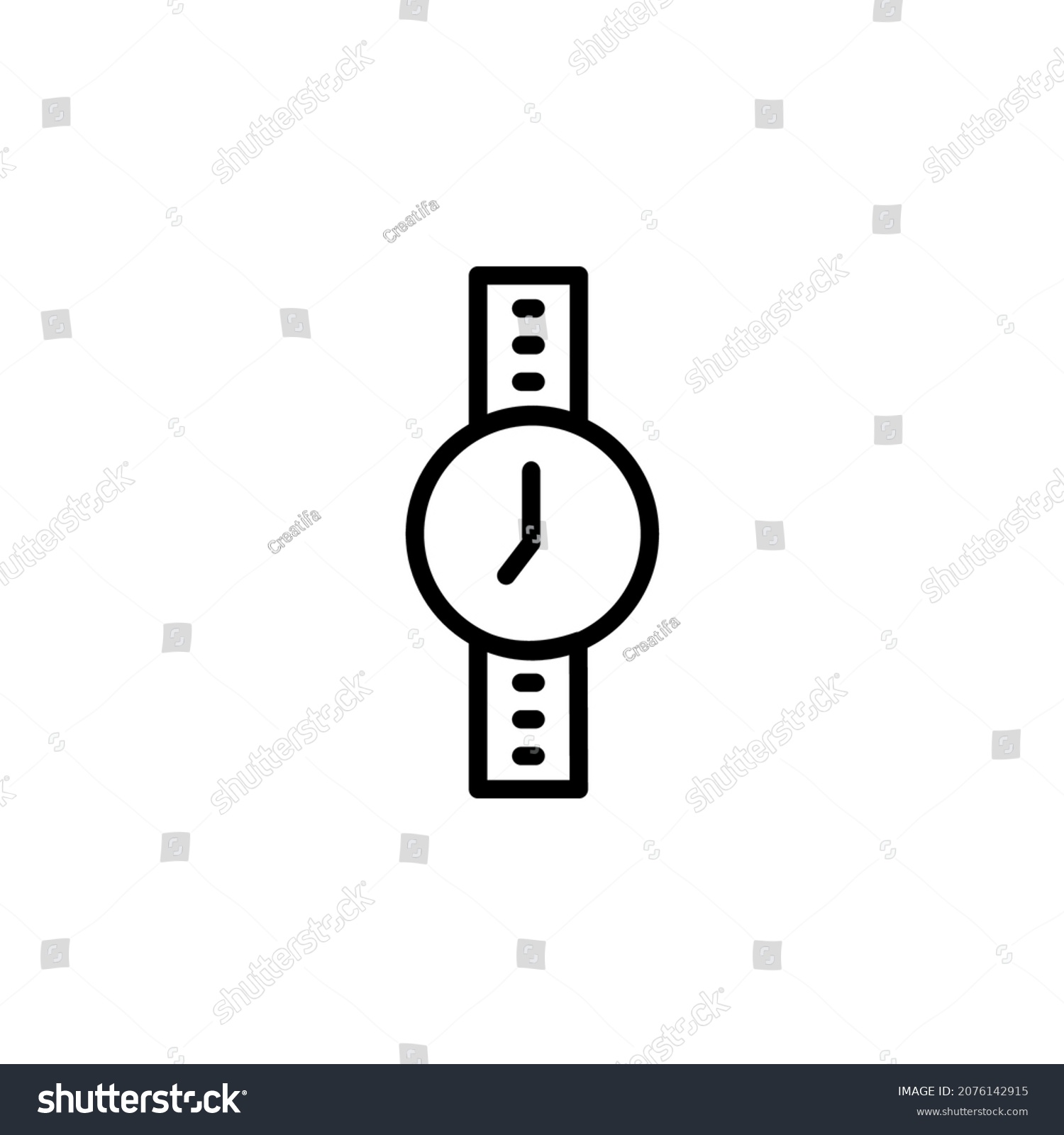 Watch Outline Icon Vector Stock Vector (Royalty Free) 2076142915 ...
