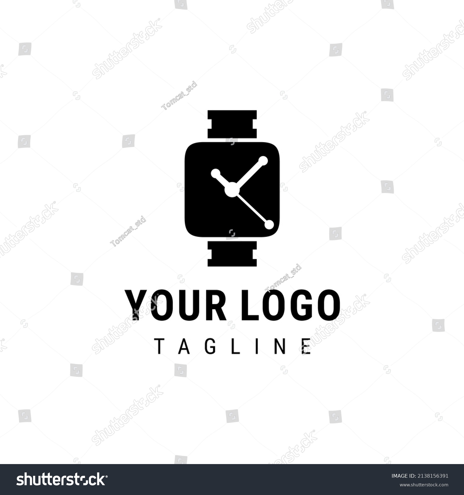 Watches Frame Logo Design Template Stock Vector (Royalty Free ...