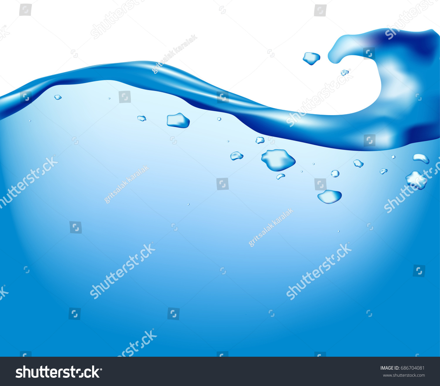Water Aqua Wave Background Bubbles Vector: vector de stock (libre de ...